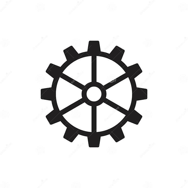 Cog Machine Wheel Symbol Vector Stock Vector - Illustration of spin ...