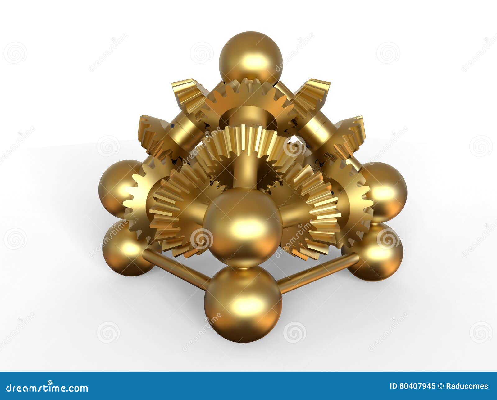 Cog pyramid abstract shape stock illustration. Illustration of ...