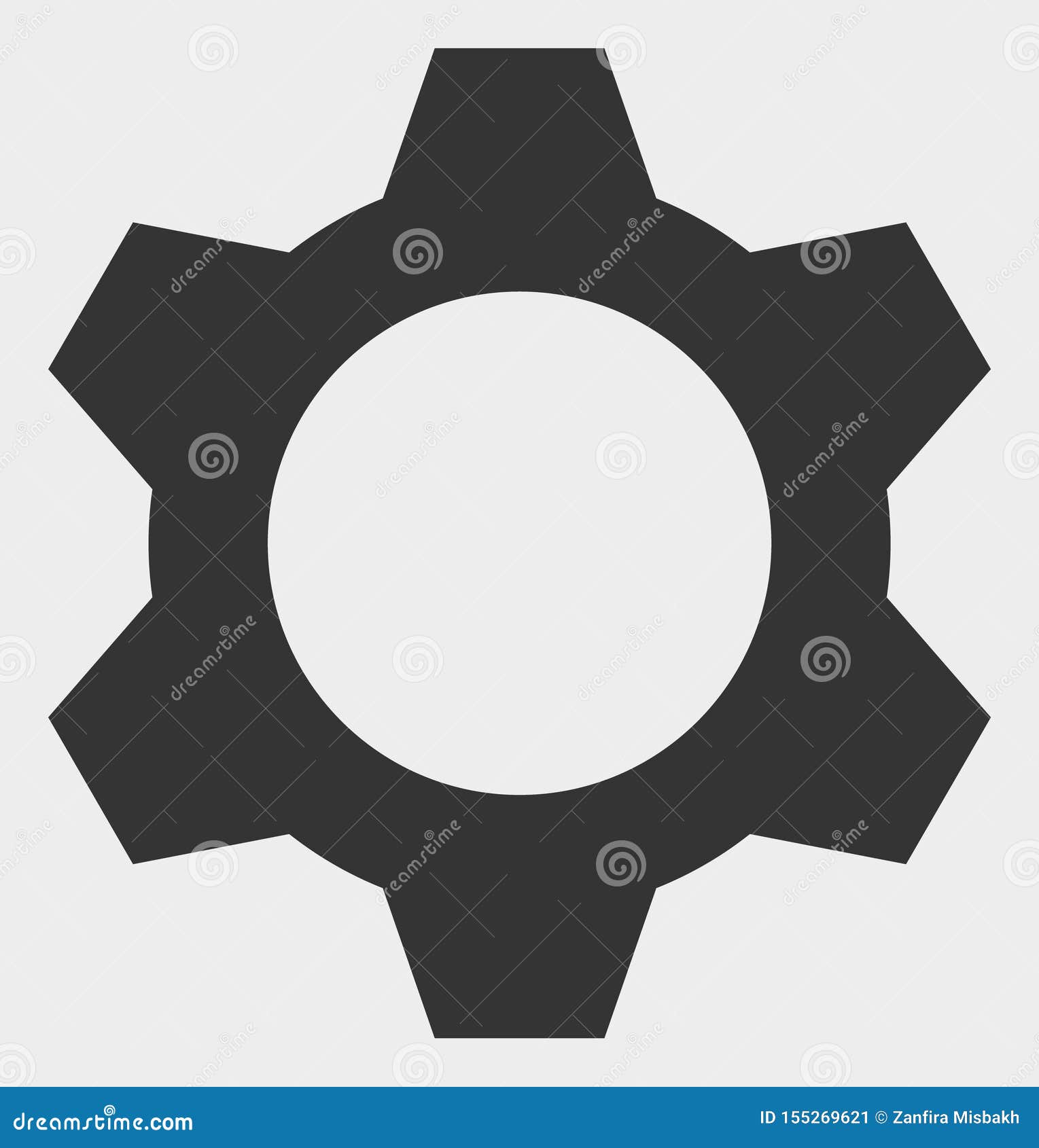 Cog Raster Icon Illustration Stock Illustration - Illustration of ...