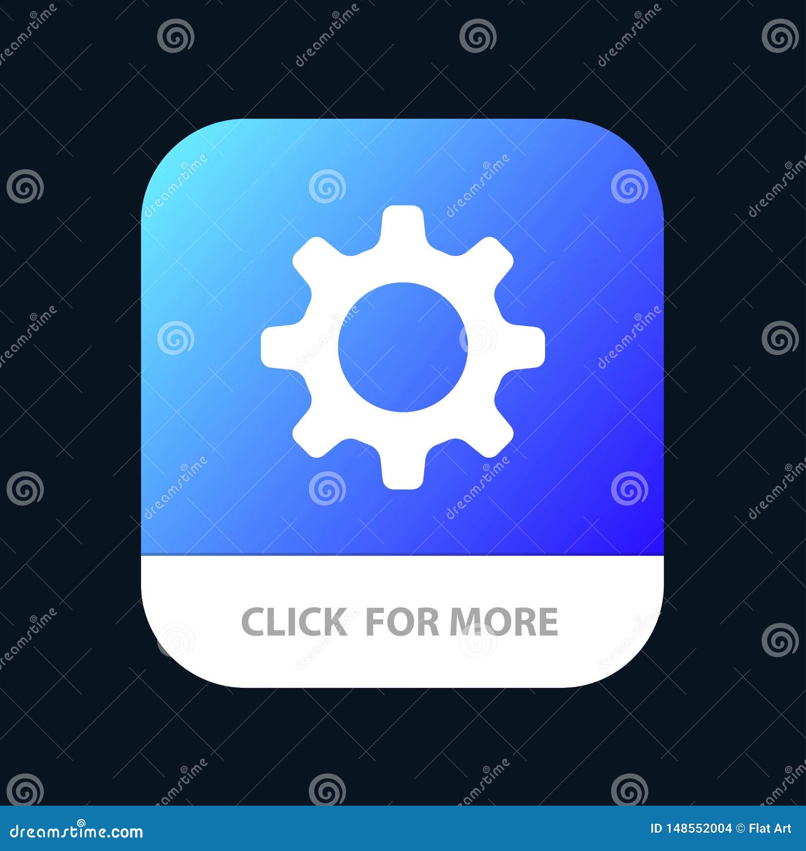 Cog, Setting, Gear Mobile App Button. Android and IOS Glyph Version ...