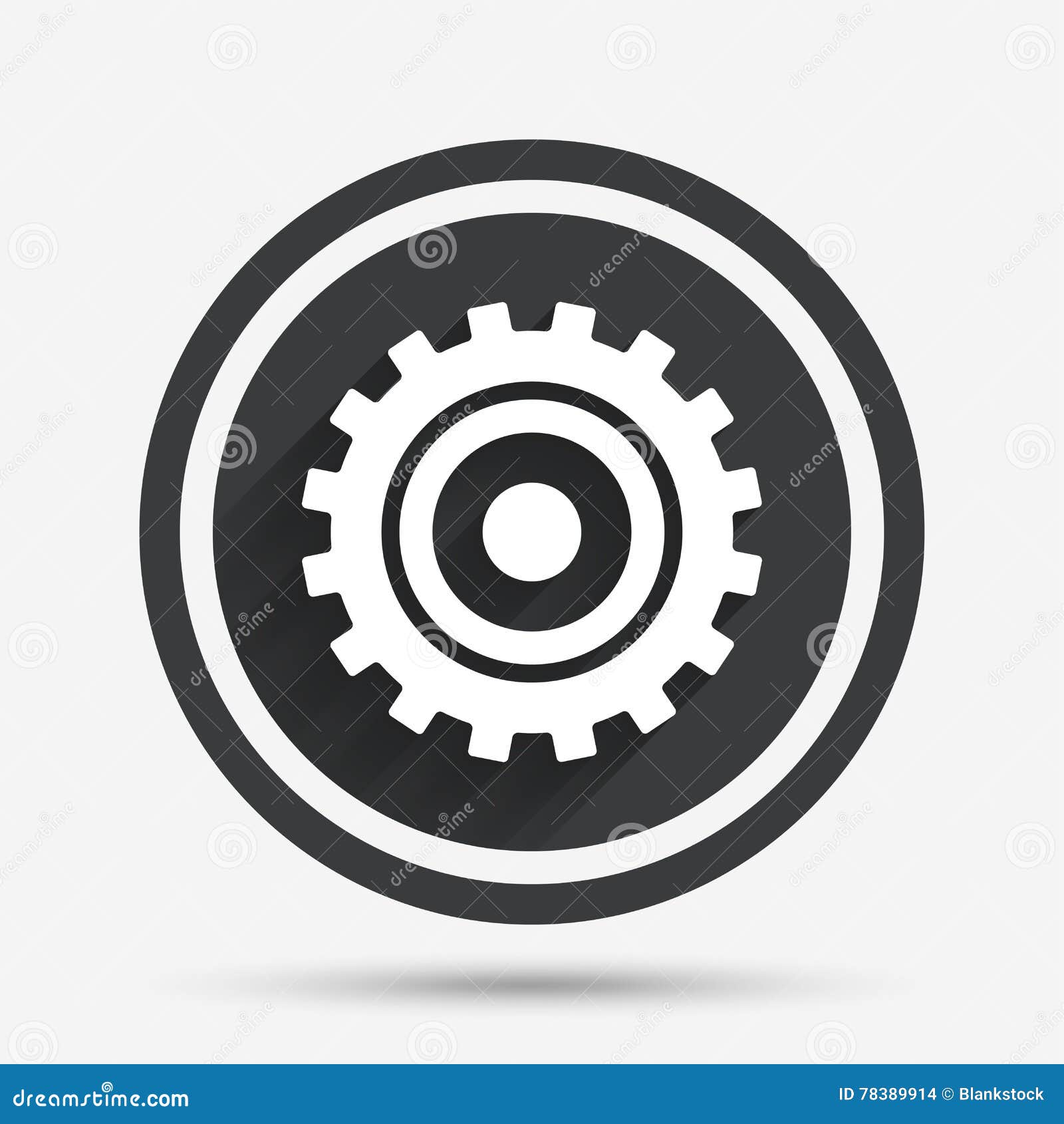 Cog Settings Sign Icon. Cogwheel Gear Symbol. Stock Vector ...