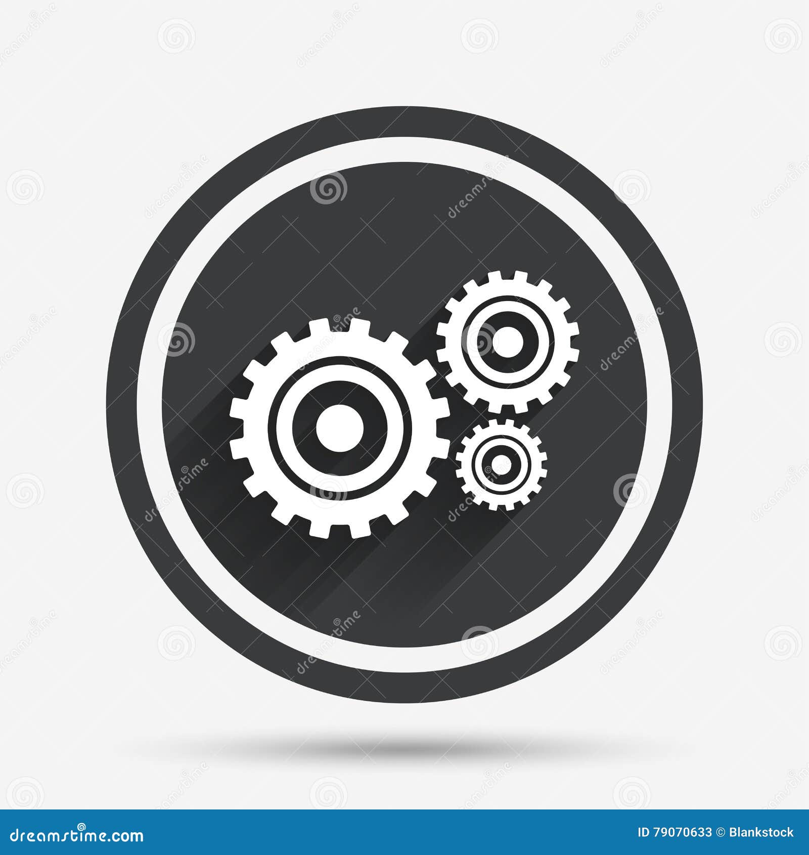 Cog Settings Sign Icon. Cogwheel Gear Symbol. Stock Vector ...