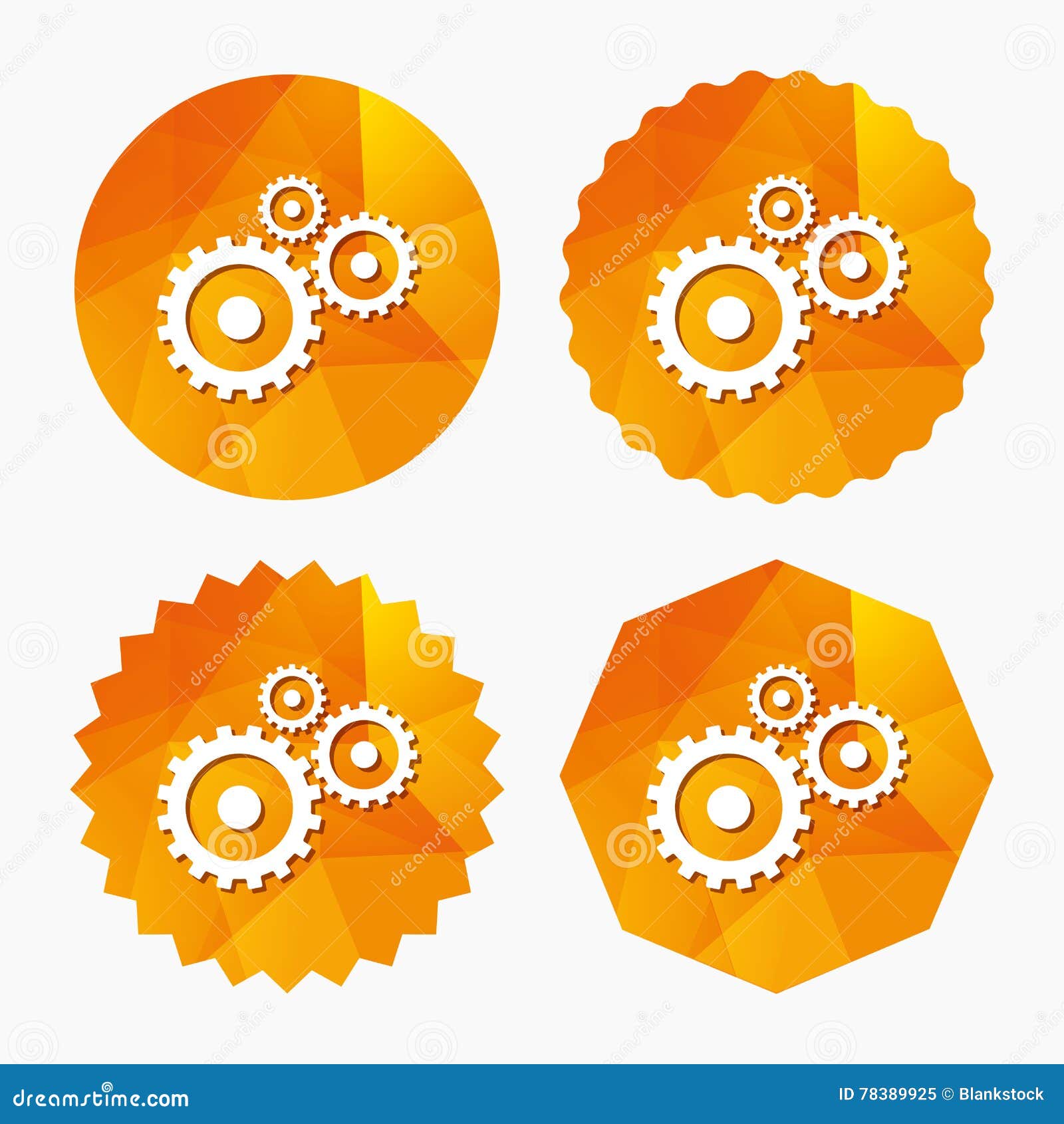 Cog Settings Sign Icon. Cogwheel Gear Symbol. Stock Vector ...
