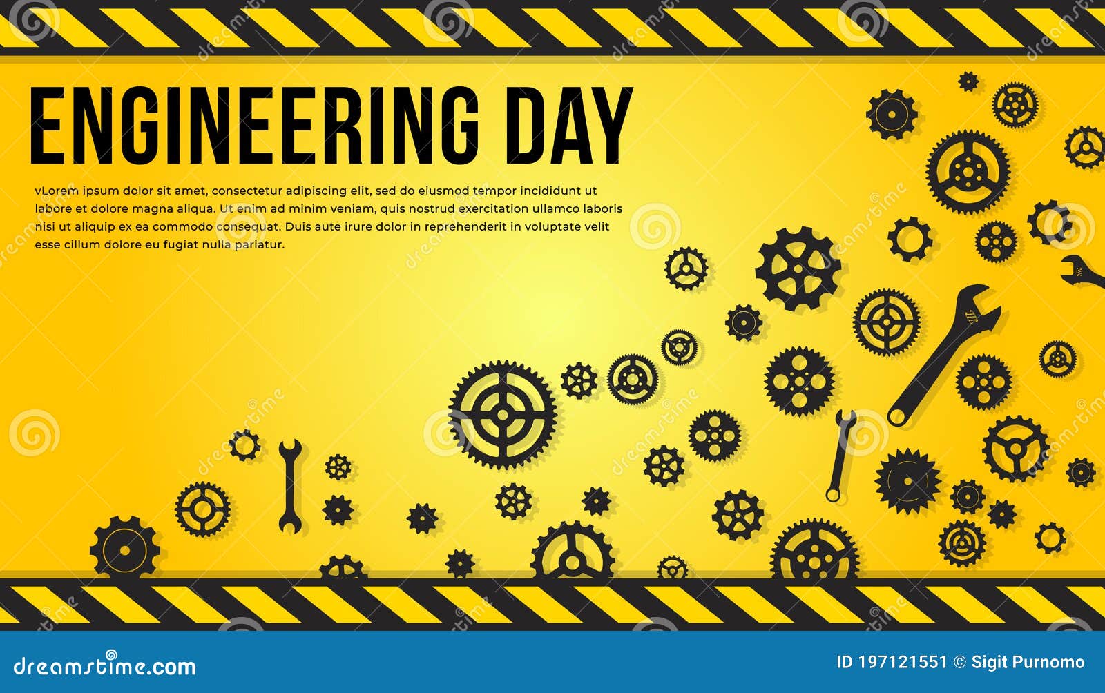 The Cog Construction Silhouette Backgound Stock Vector - Illustration ...