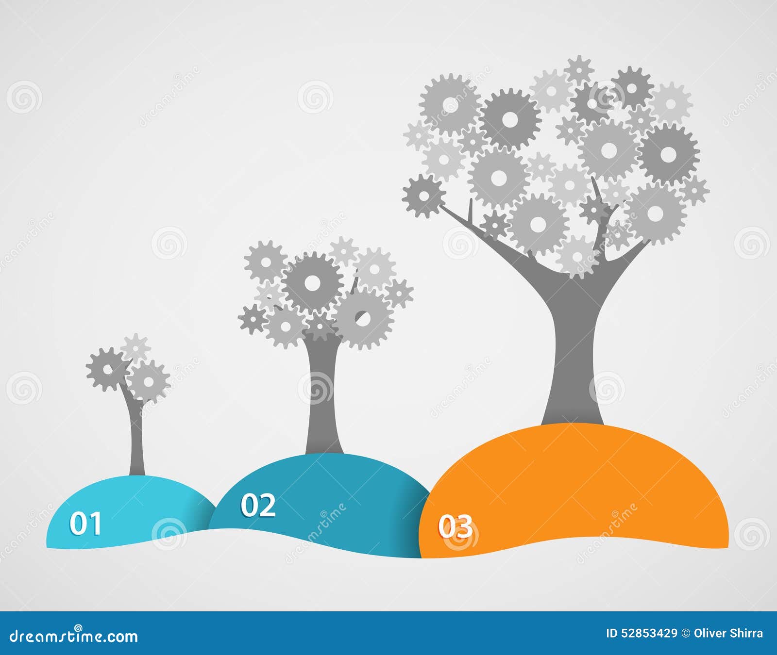 Cog Tree Growth stock vector. Illustration of logo, company - 52853429