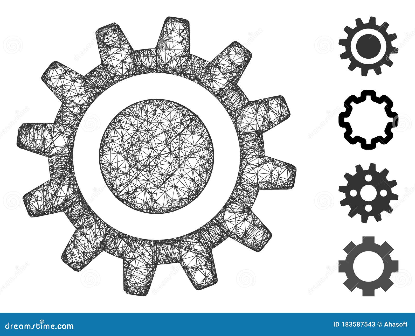 Cog Web Vector Mesh Illustration Stock Illustration - Illustration of ...