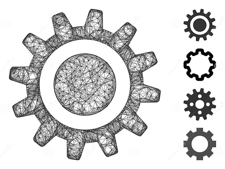 Cog Web Vector Mesh Illustration Stock Illustration - Illustration of ...