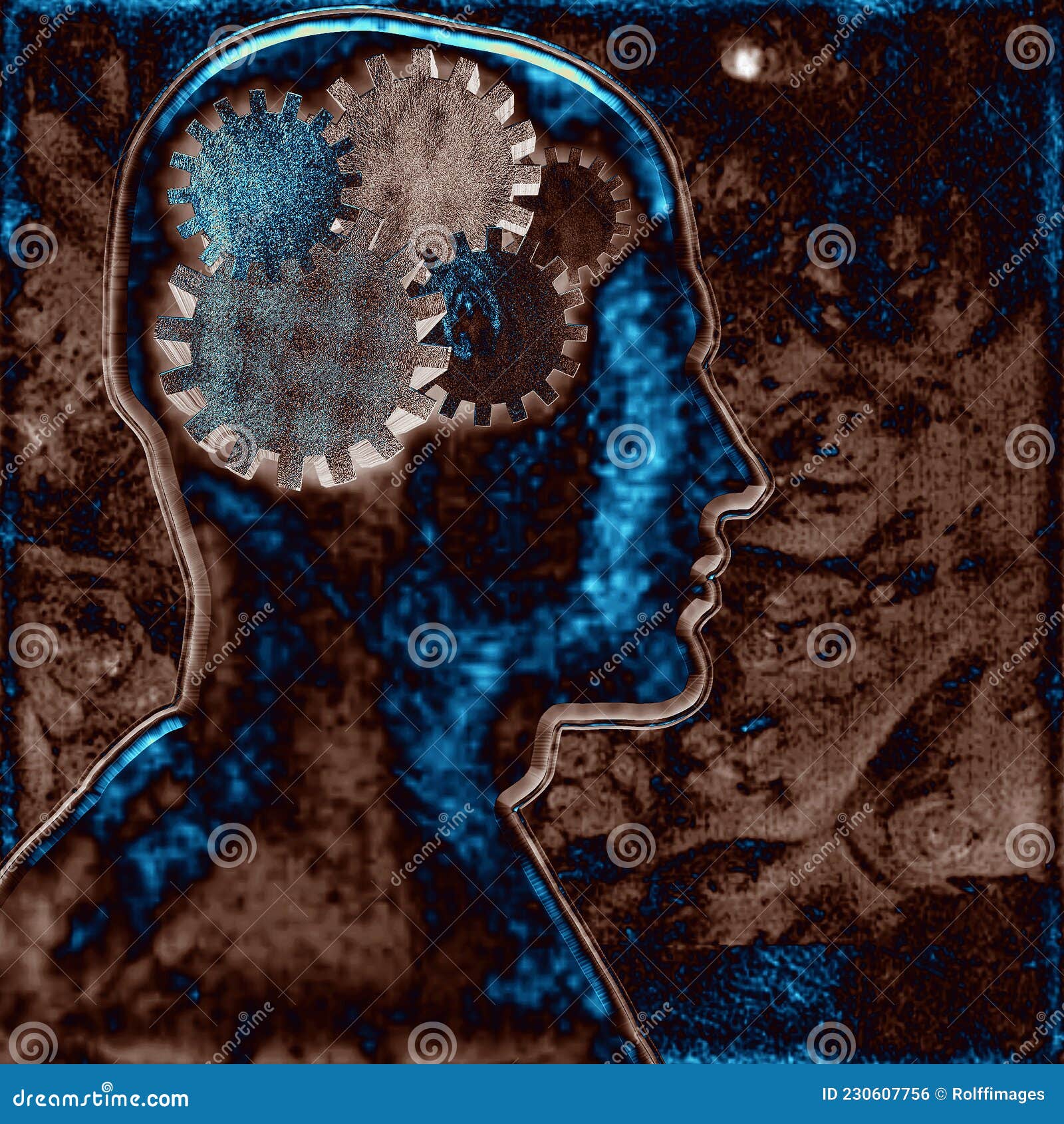 Cog wheel brain stock illustration. Illustration of innovation - 230607756