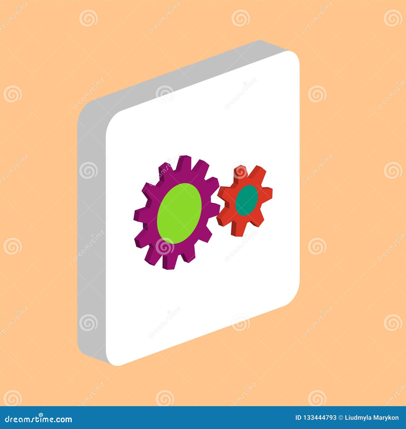 Cog wheel computer symbol stock vector. Illustration of machinery ...