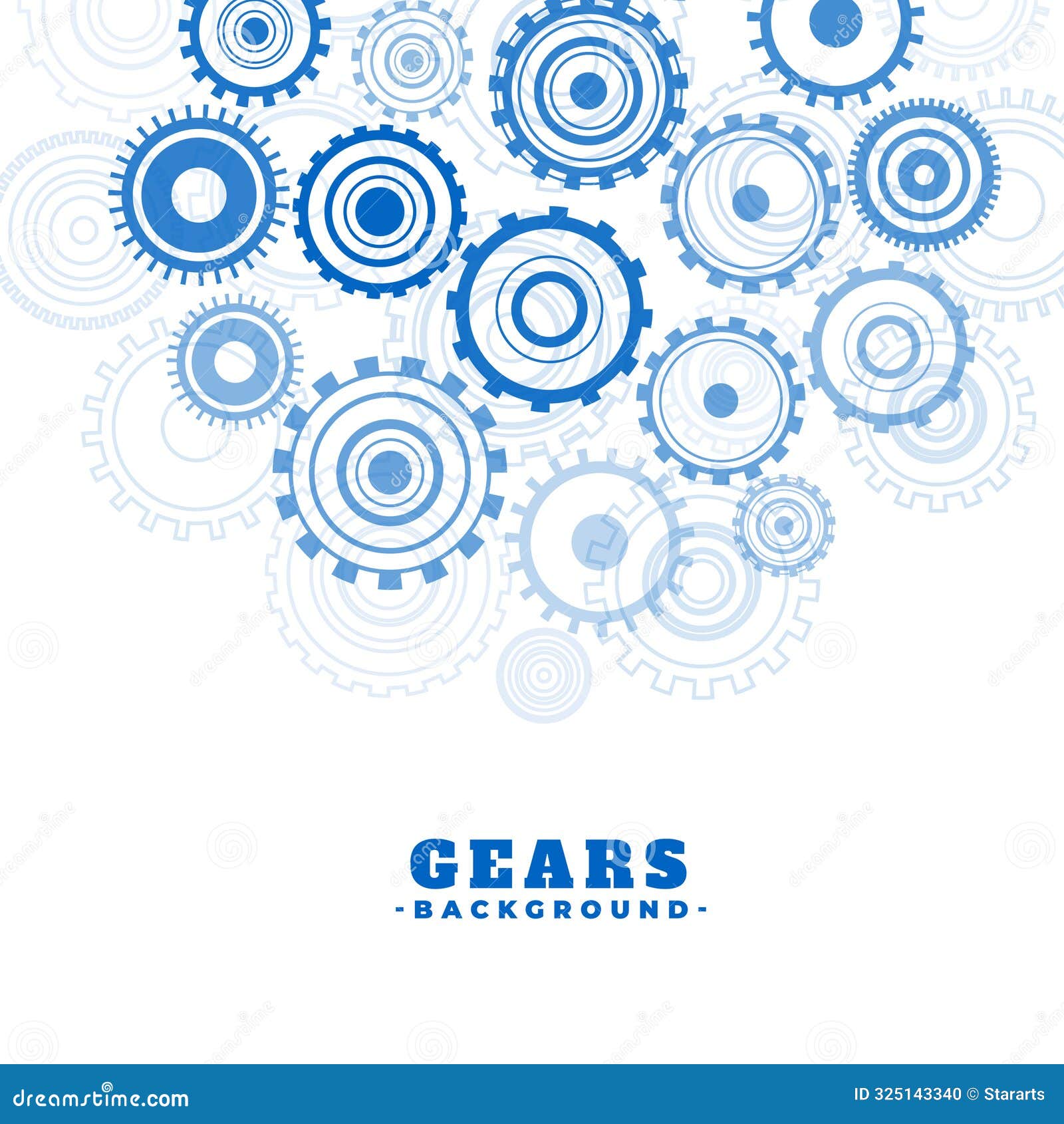 Cog and Wheel Gear Concept Background Design Stock Illustration ...