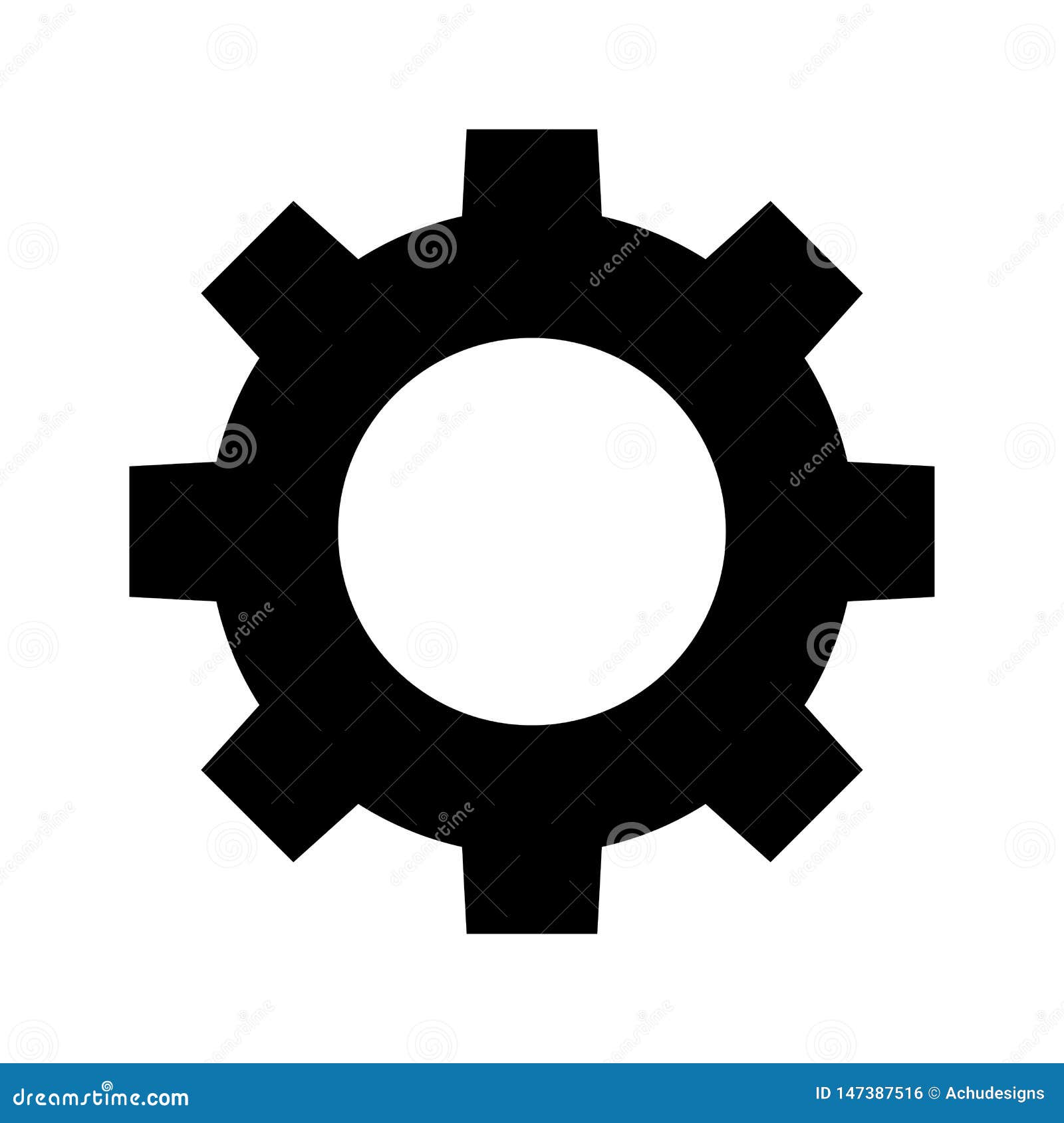 Cog wheel gear icon stock vector. Illustration of graphic - 147387516