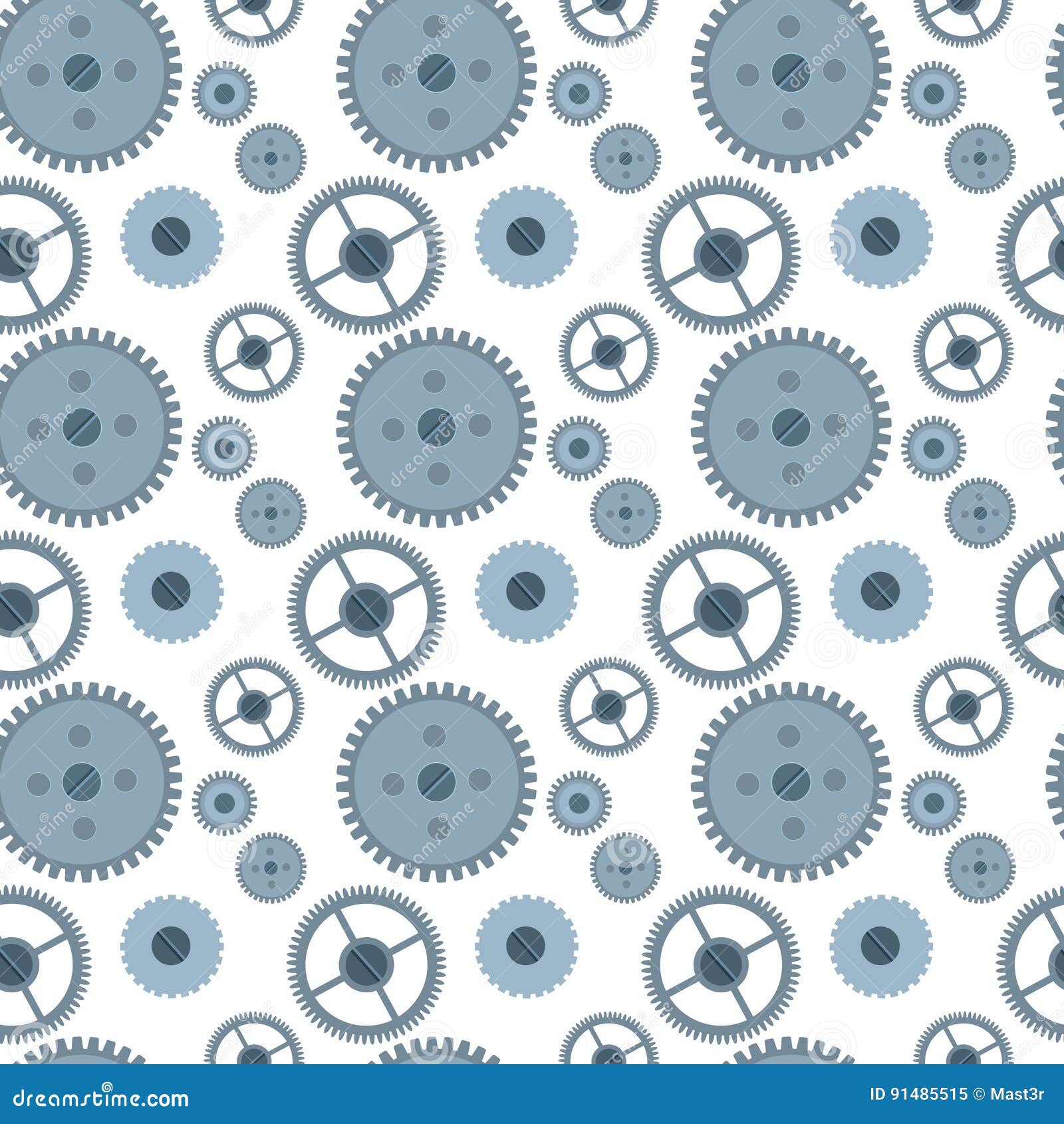 Cog Wheel Gear Seamless Pattern Stock Vector - Illustration of ...
