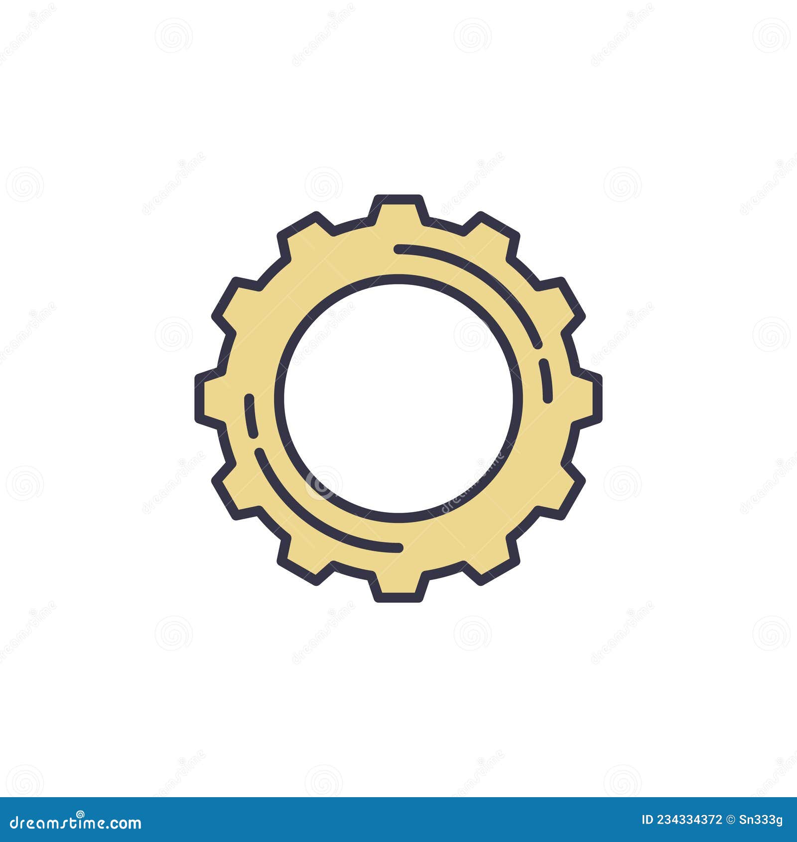 Cog Wheel or Gear Vector Settings Concept Colored Icon Stock Vector ...