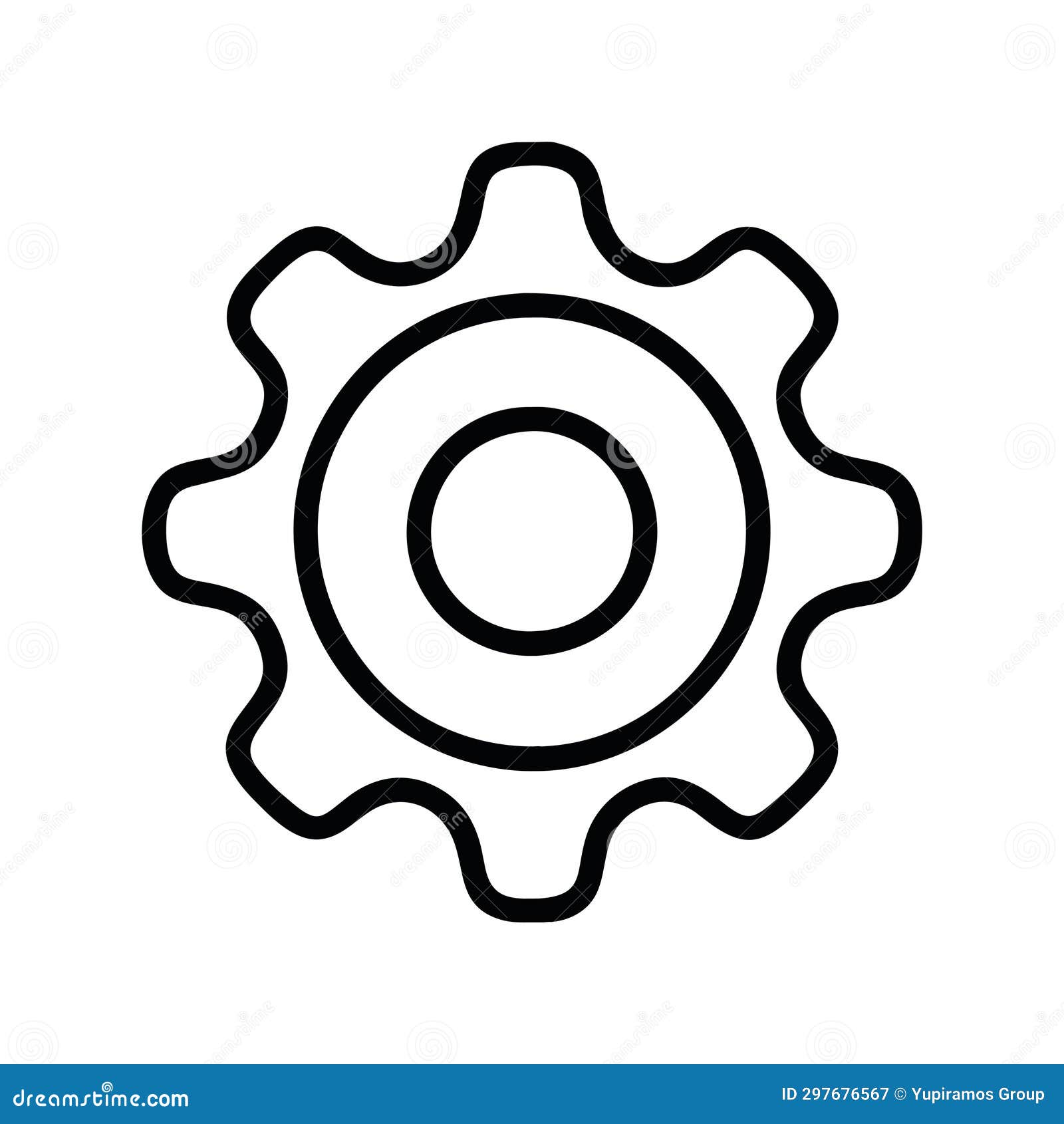 Cog wheel icon stock vector. Illustration of construction - 297676567