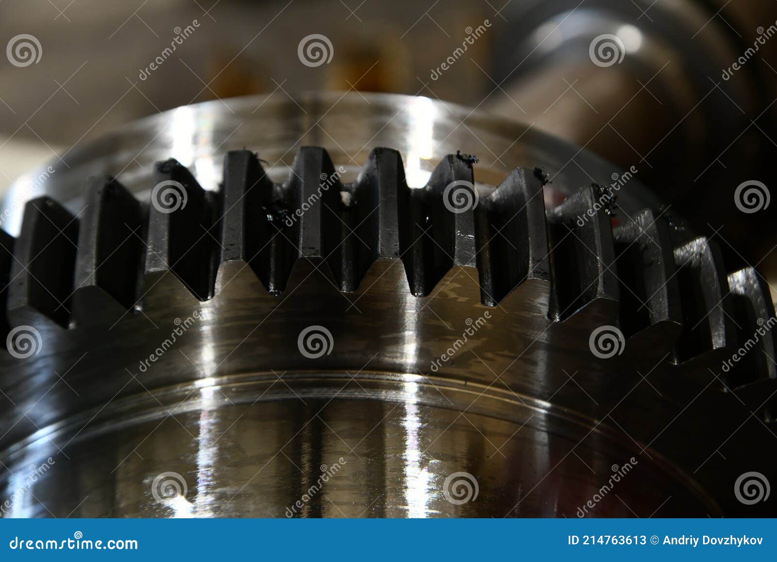 A Cog Wheel Made on a Hobbing Machine Close-up Stock Image - Image of ...