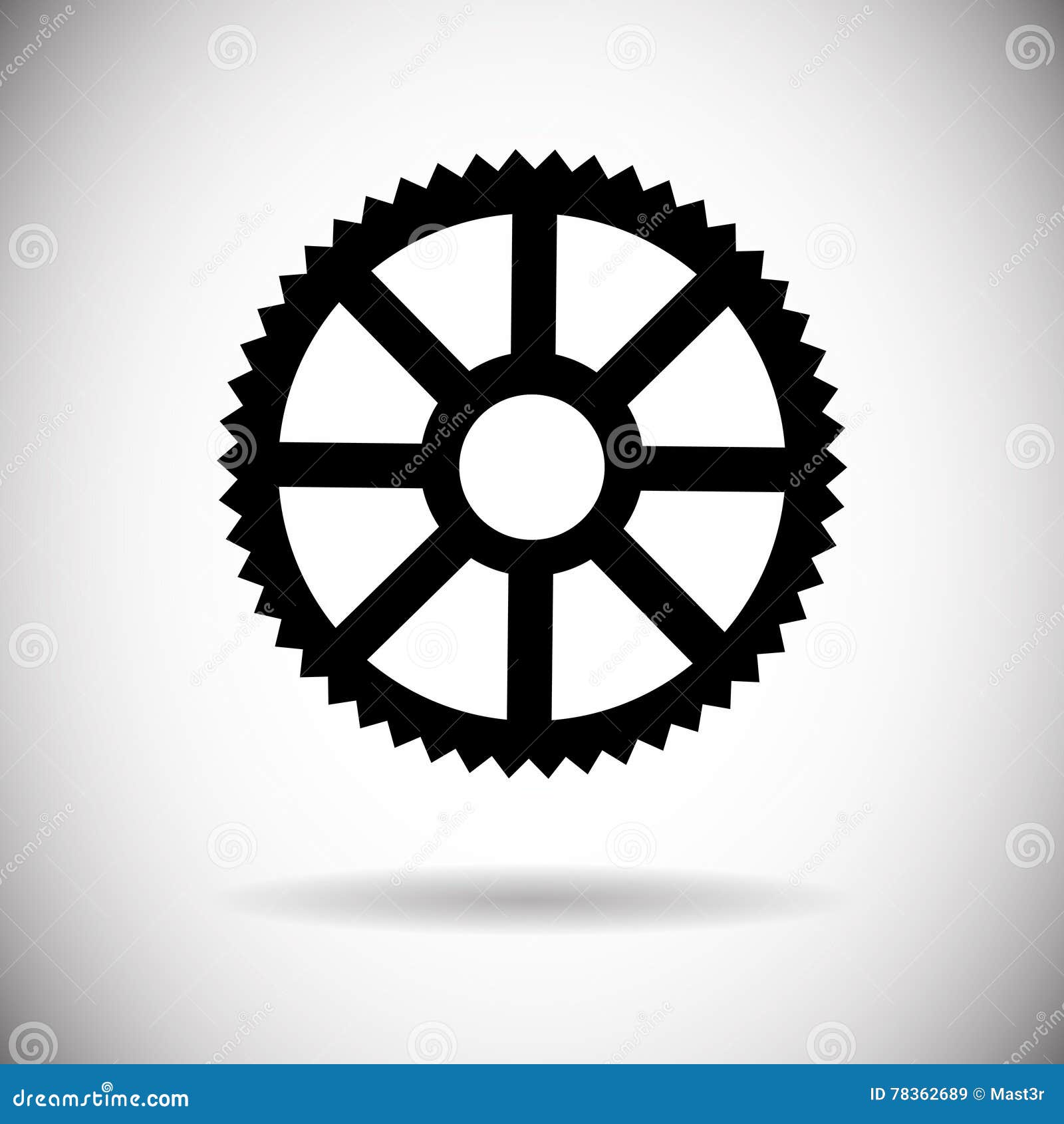Cog Wheel Mechanical Detail Part Icon Stock Vector - Illustration of ...