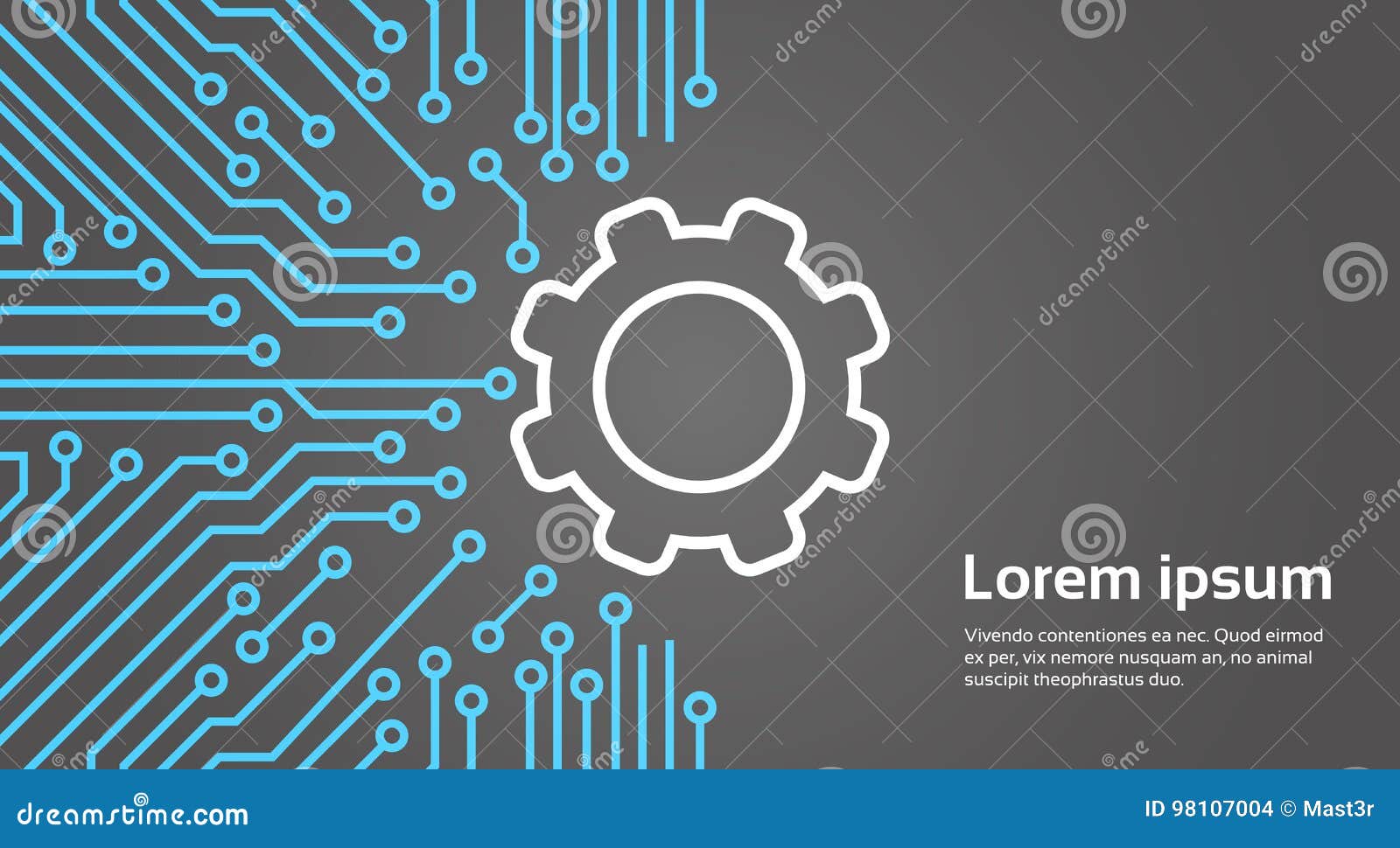 Cog Wheel Over Computer Chip Moterboard Background Network Data Center ...