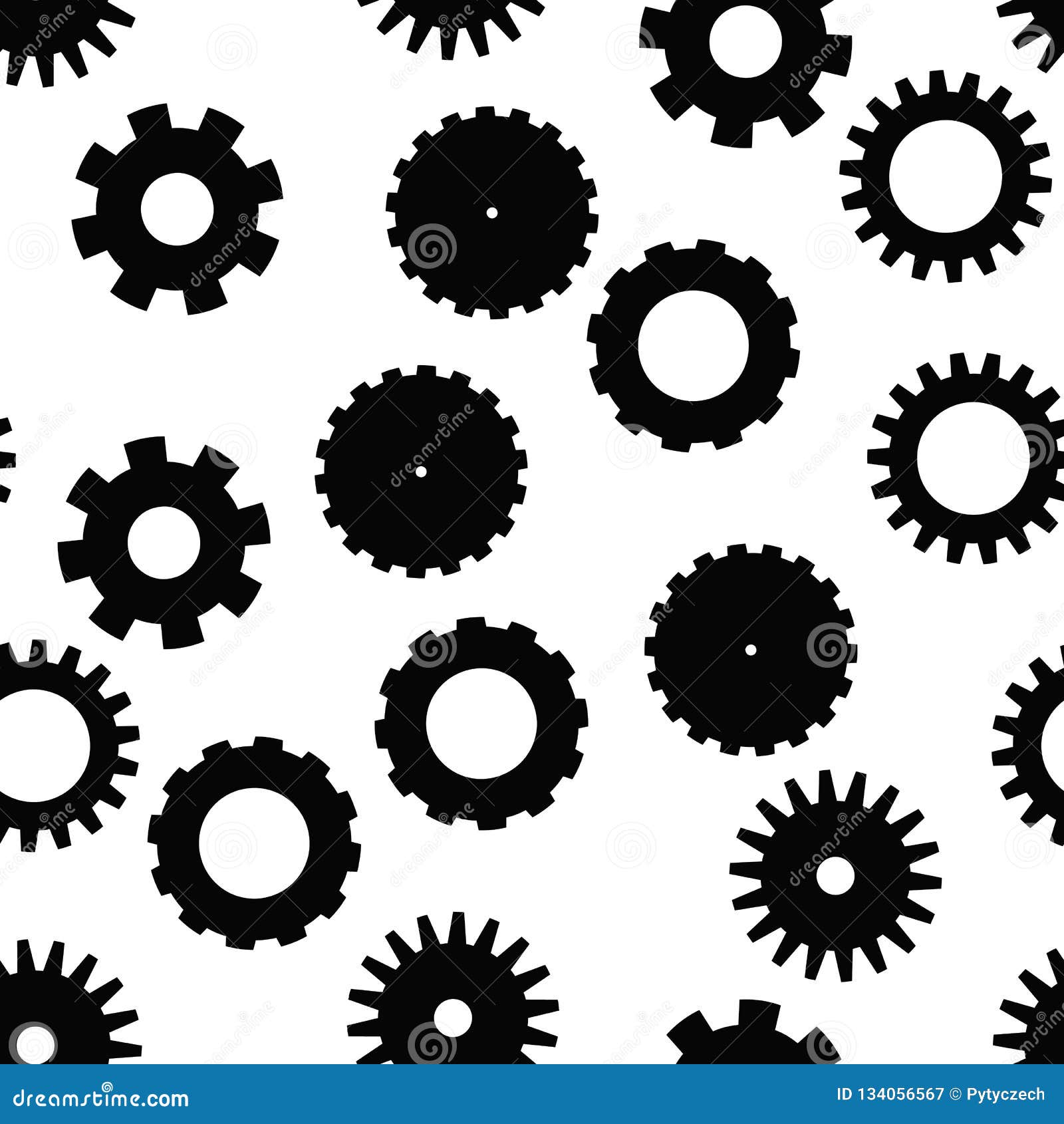 Technological Clockwork Blue Background Cartoon Vector | CartoonDealer ...