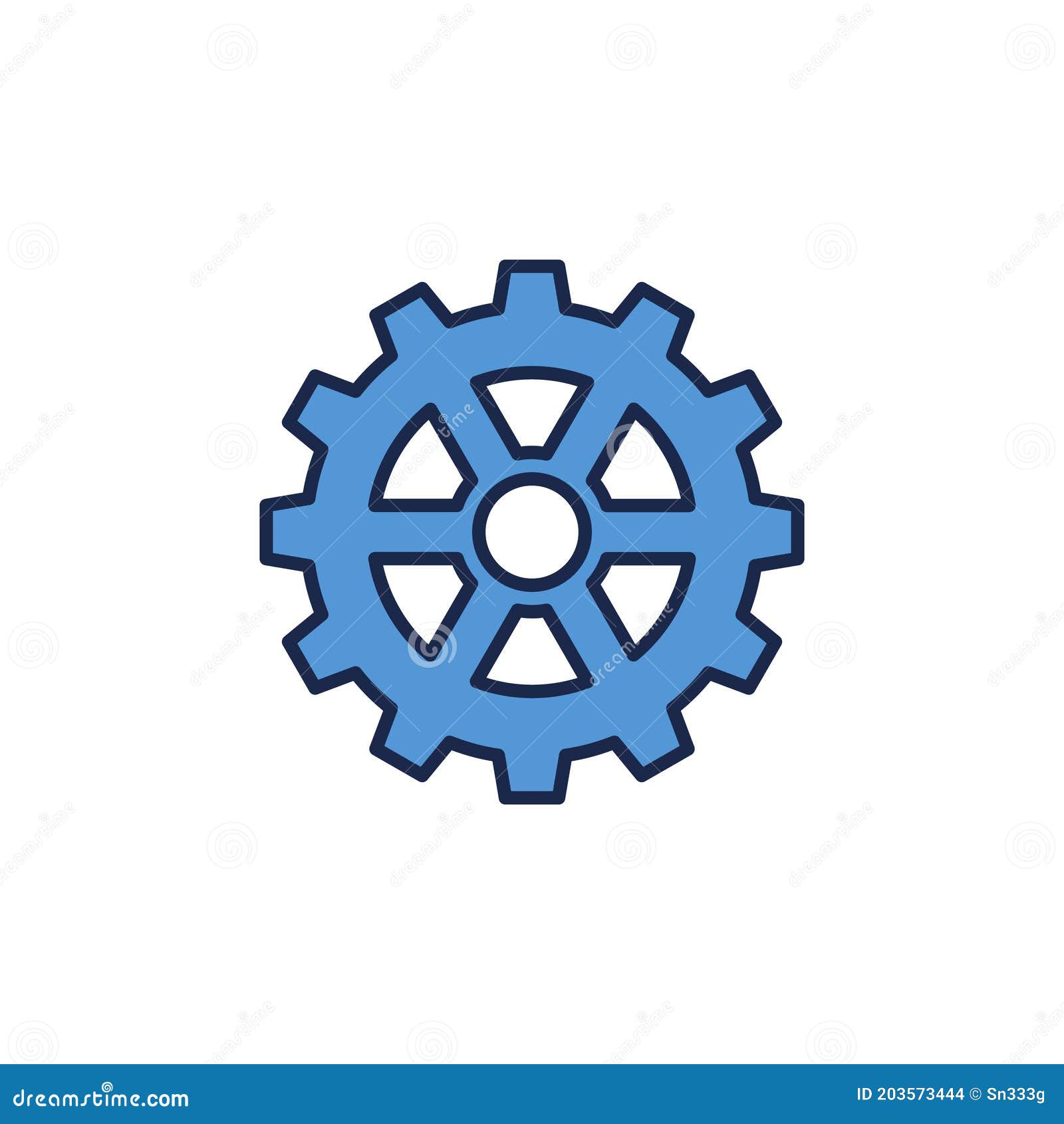 Cog Wheel Vector Blue Concept Icon or Logo Stock Vector - Illustration ...