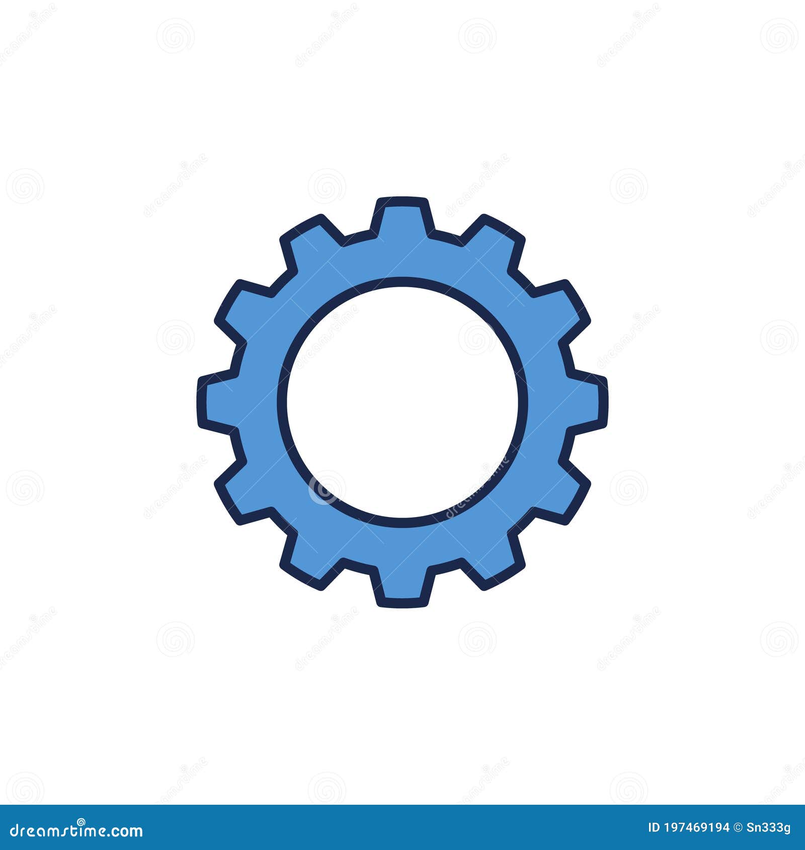 Cog Wheel Vector Blue Modern Concept Icon Stock Vector - Illustration ...