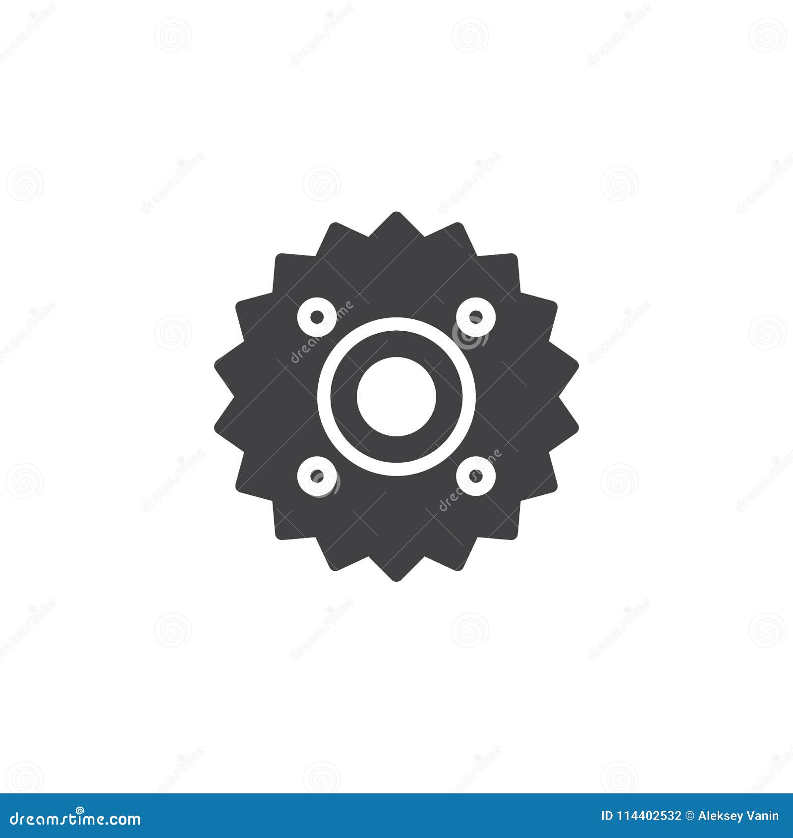 Cog wheel vector icon stock vector. Illustration of gearwheel - 114402532