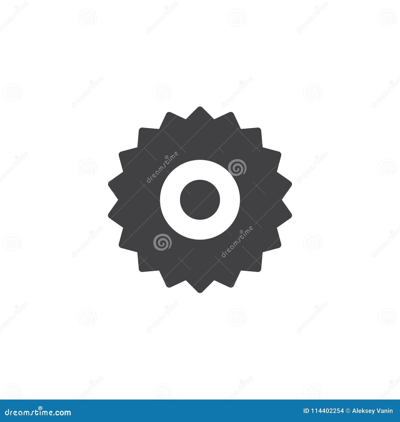 Cog wheel vector icon stock vector. Illustration of gearwheel - 114402254