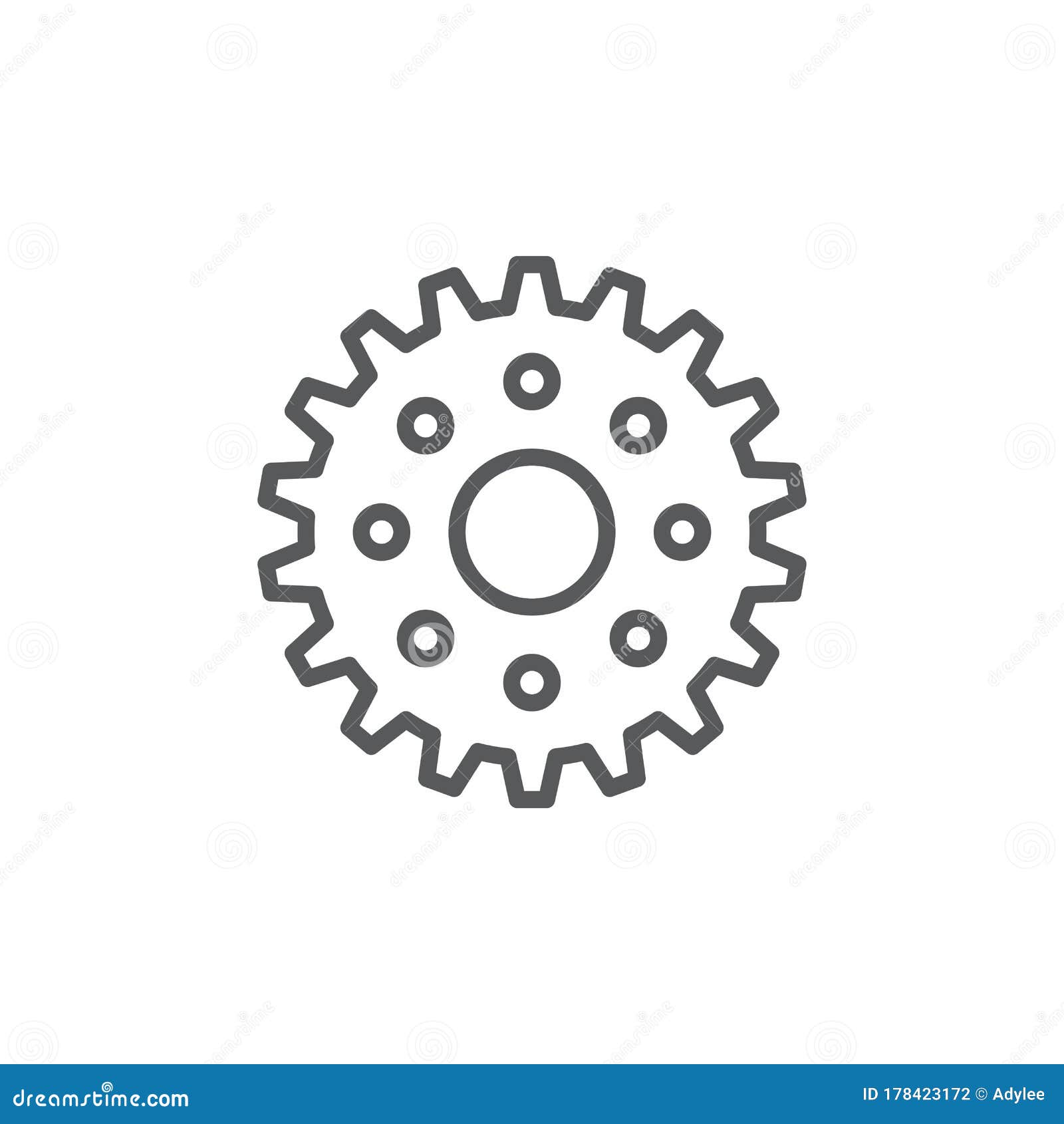Cog Wheel Vector Icon Symbol Isolated on White Background Stock Vector ...