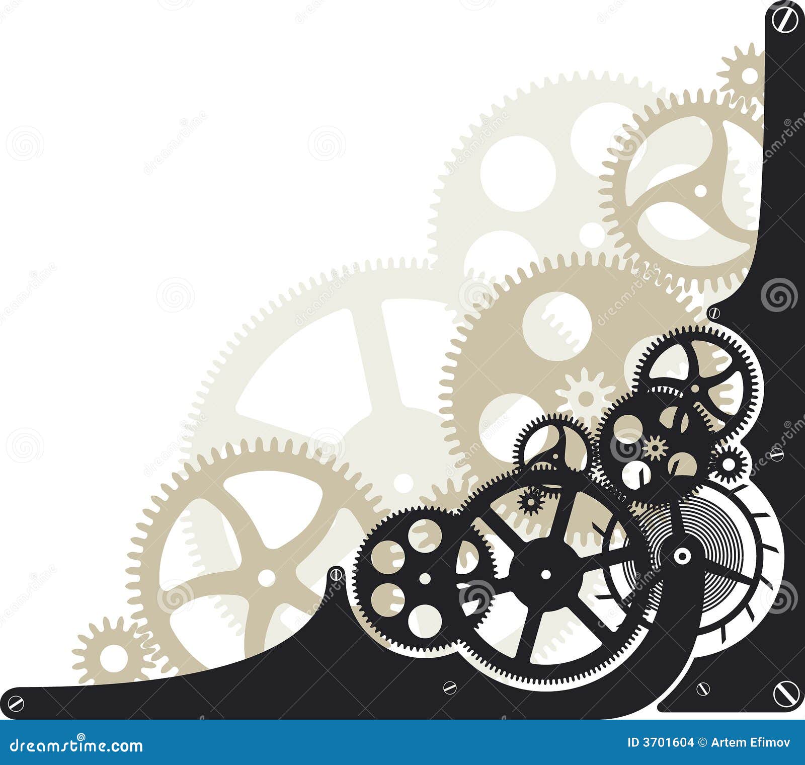 Cog wheels stock vector. Illustration of factory, engine - 3701604