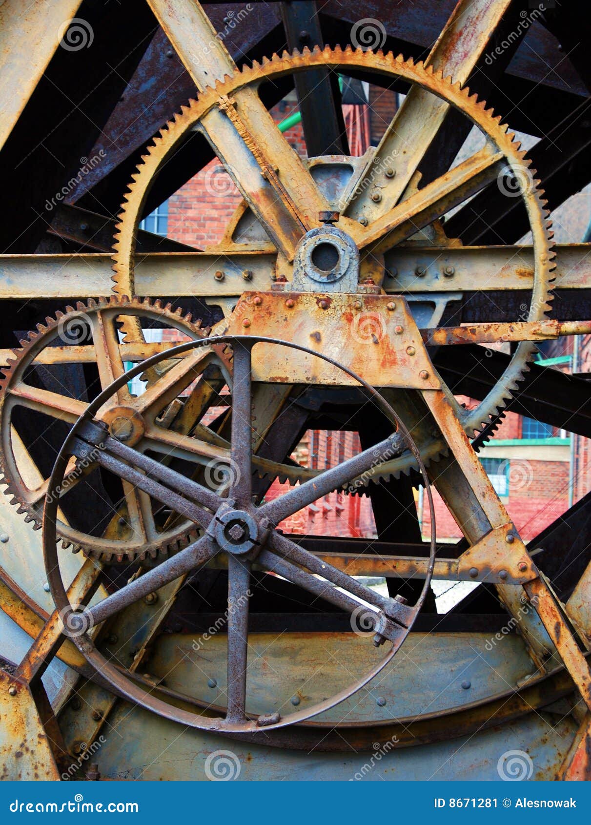 Cog wheels stock image. Image of gilt, closeup, ancient - 8671281