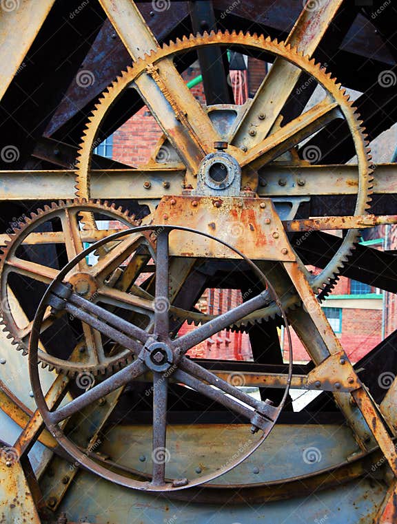Cog wheels stock image. Image of gilt, closeup, ancient - 8671281