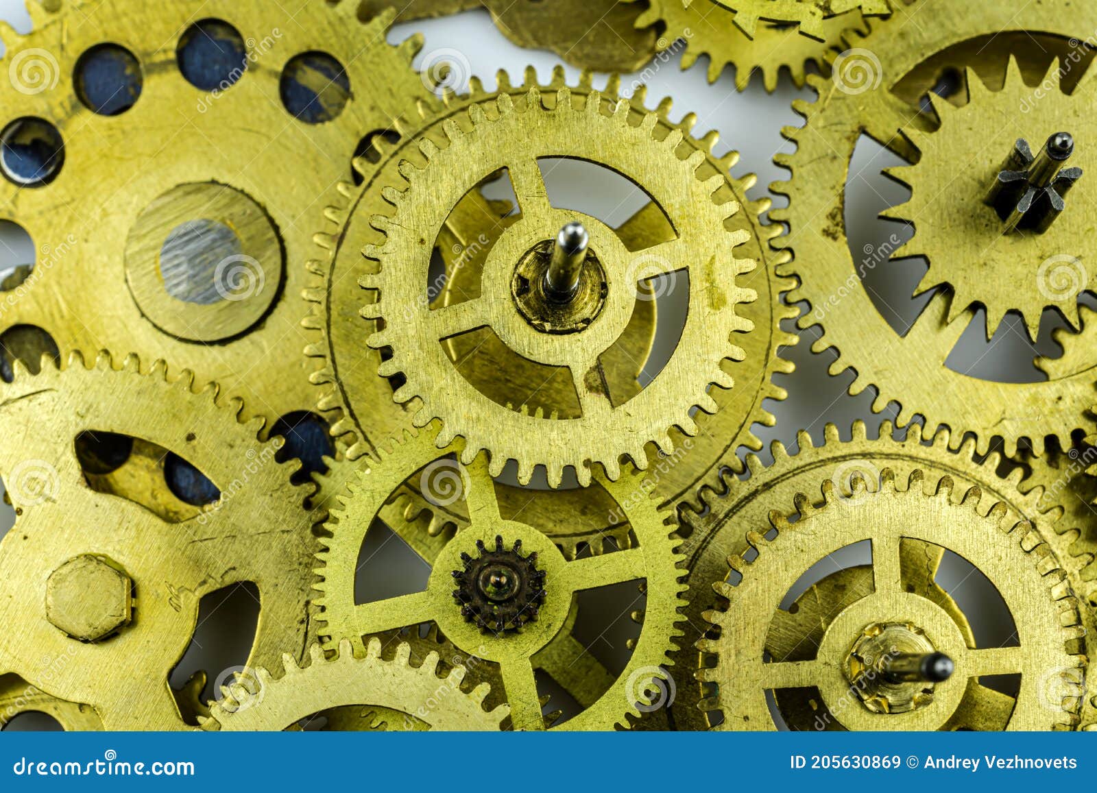 Cog-wheels from the Bronze of Old Machine As a Background Stock Image ...