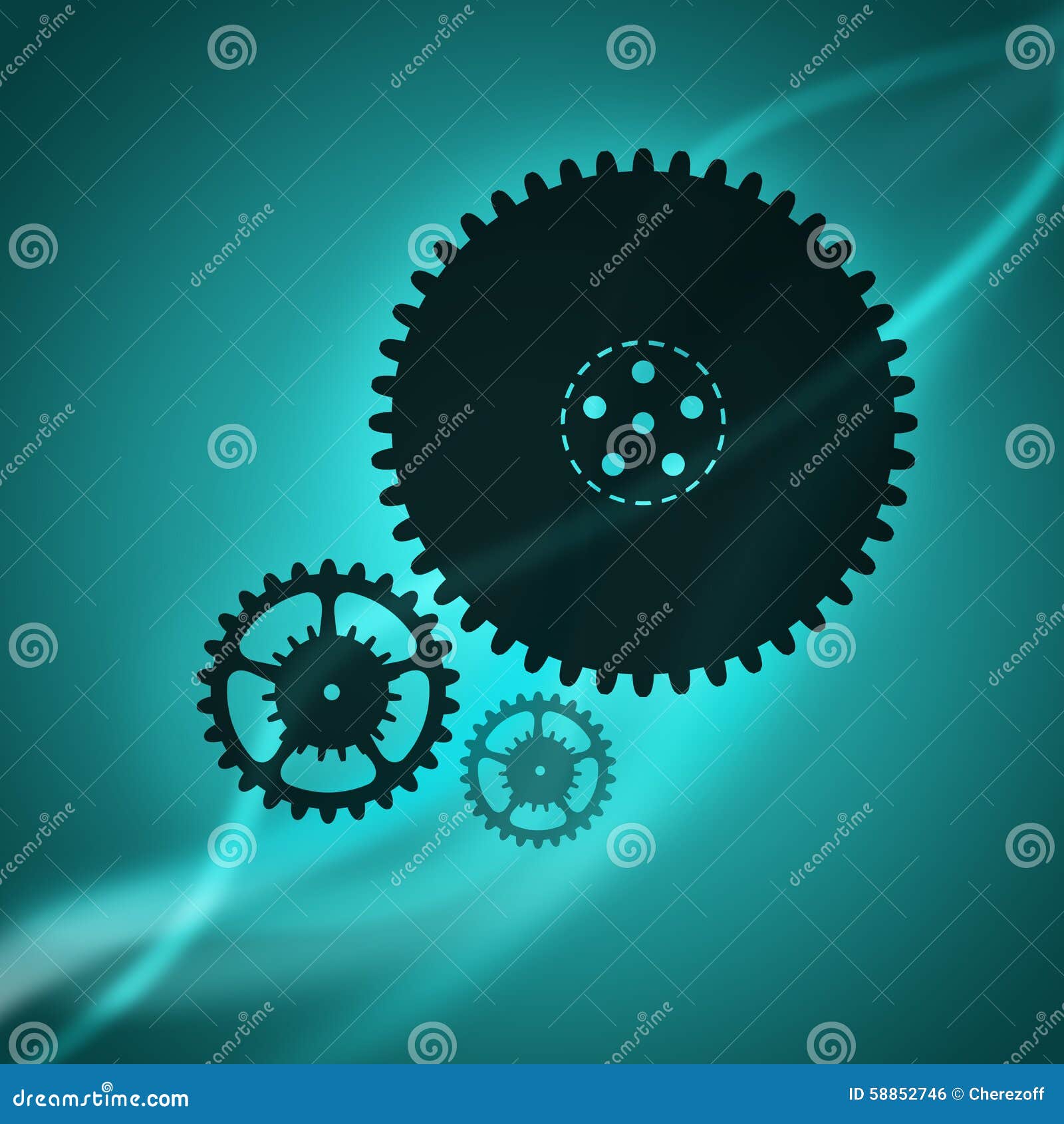 Cog wheels on green stock illustration. Illustration of bearing - 58852746