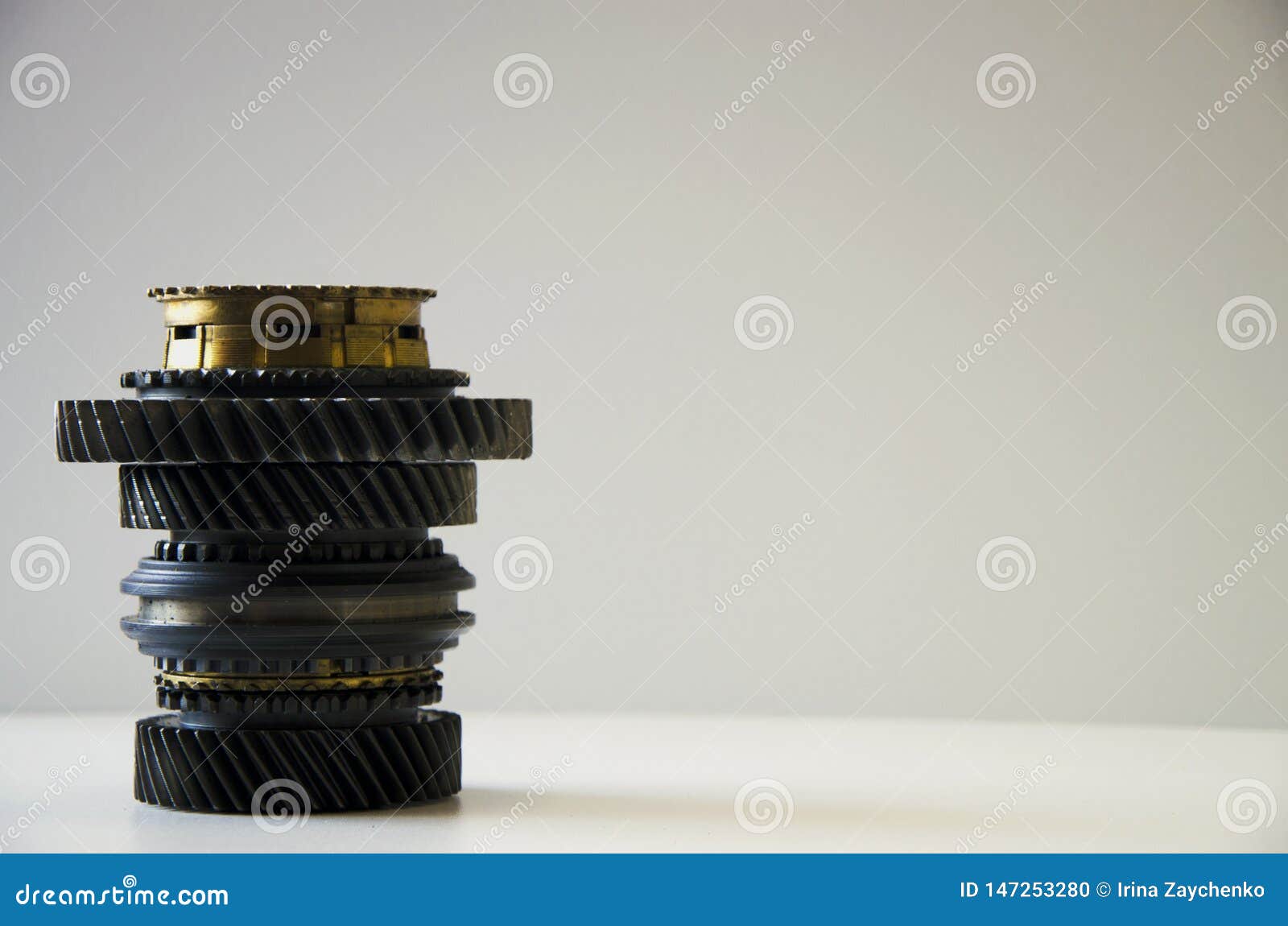 Cog Wheels in the Motor. Mechanism Stock Photo - Image of design ...