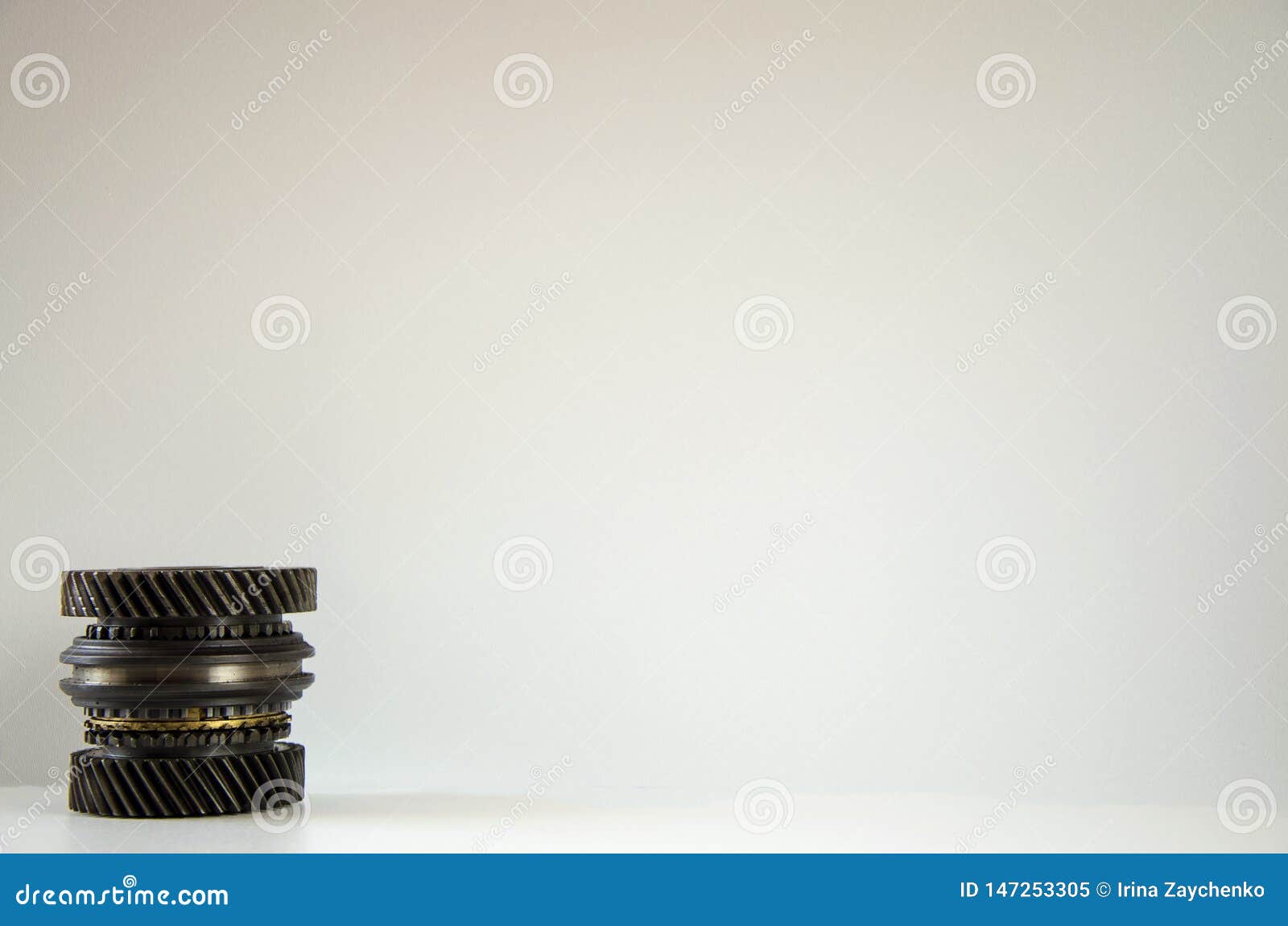 Cog Wheels in the Motor. Mechanism Stock Image - Image of metallic ...