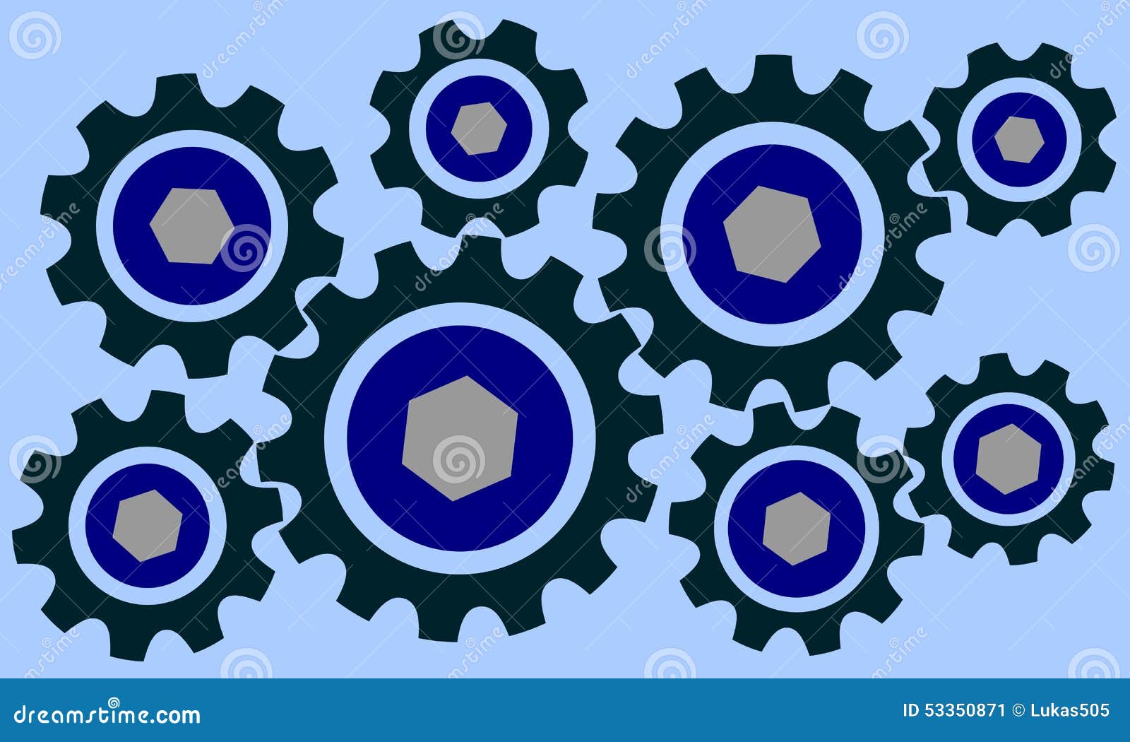 Cog wheels set stock vector. Illustration of collaboration - 53350871