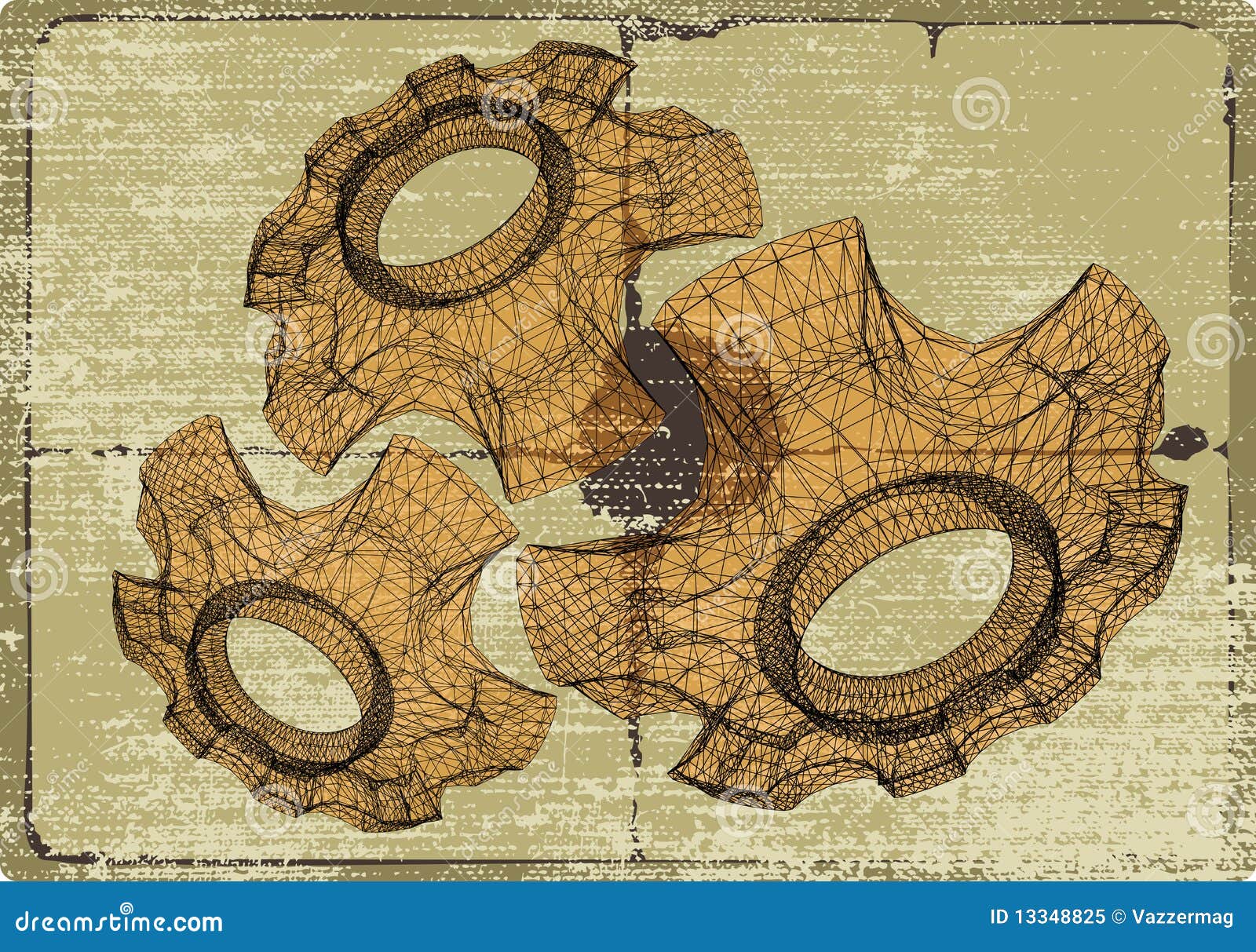 Cog Wheels Structures. Mechanics Project Sketches. Stock Illustration ...