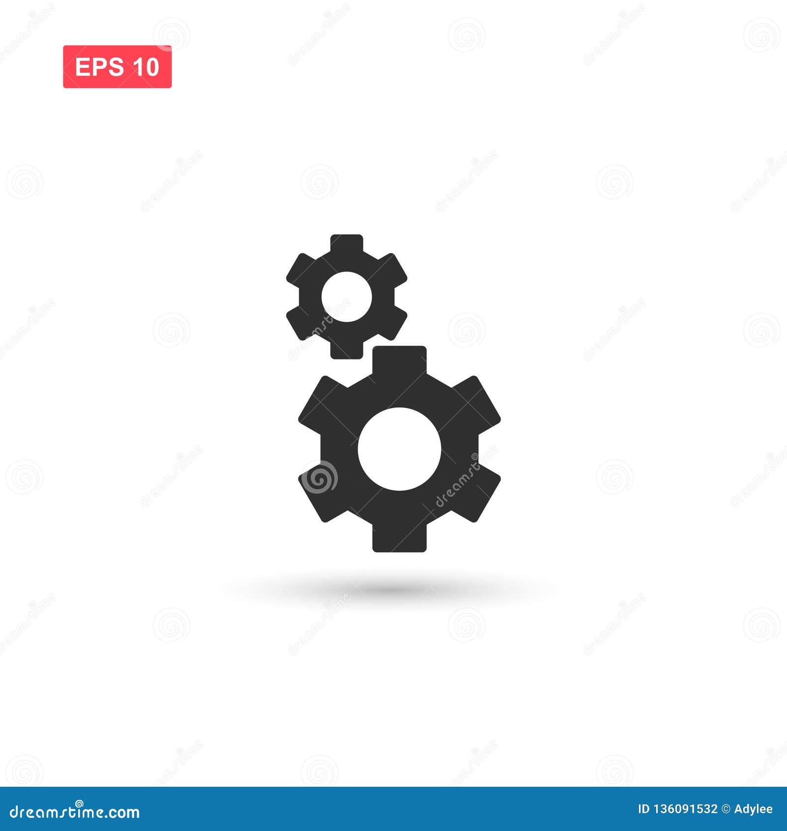 Cog Wheels Vector Icon Design Isolated Stock Vector - Illustration of ...