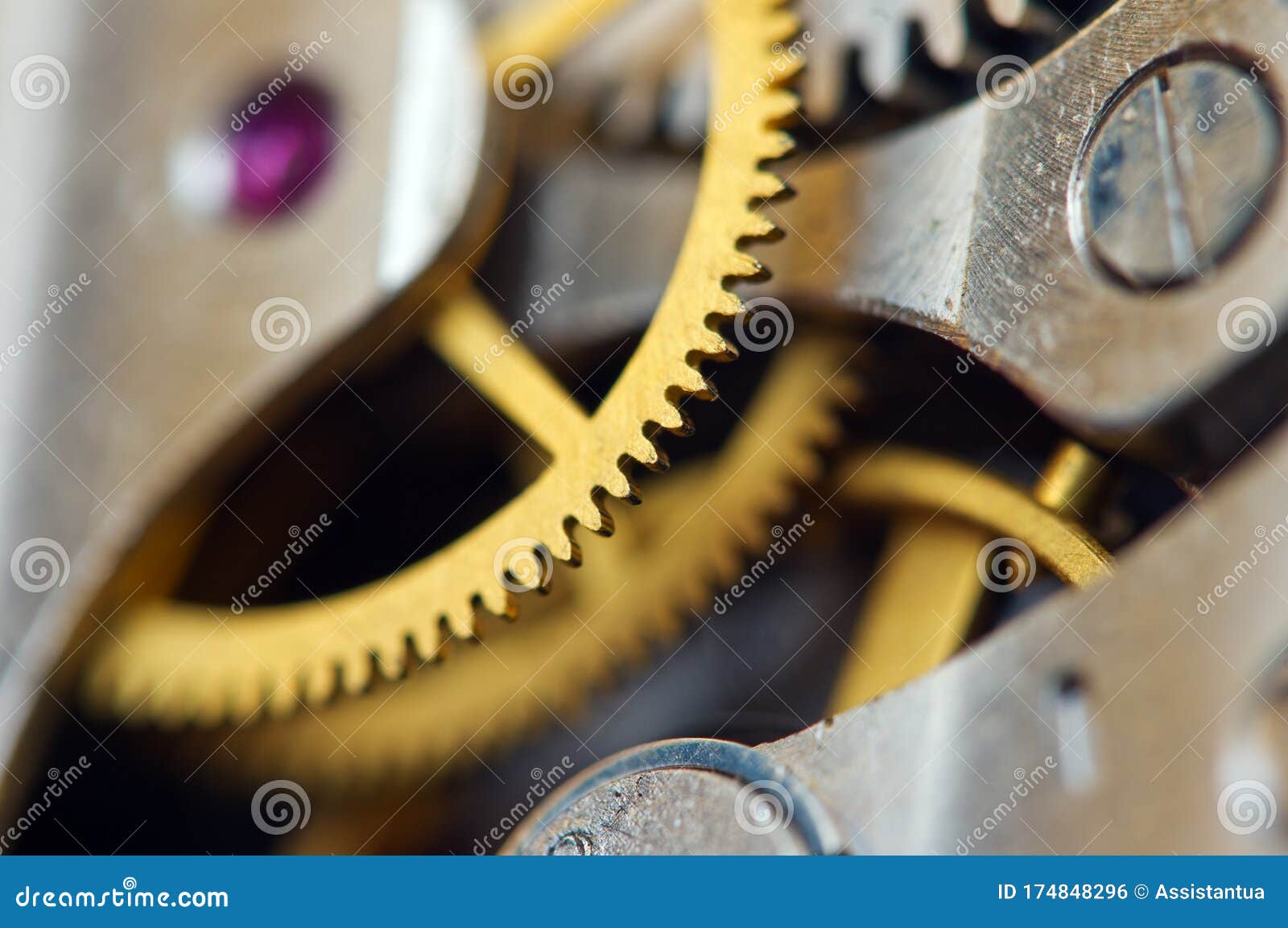 Cog Wheels. Yellow Gears, Clockwork Stock Photo - Image of clean, gears ...