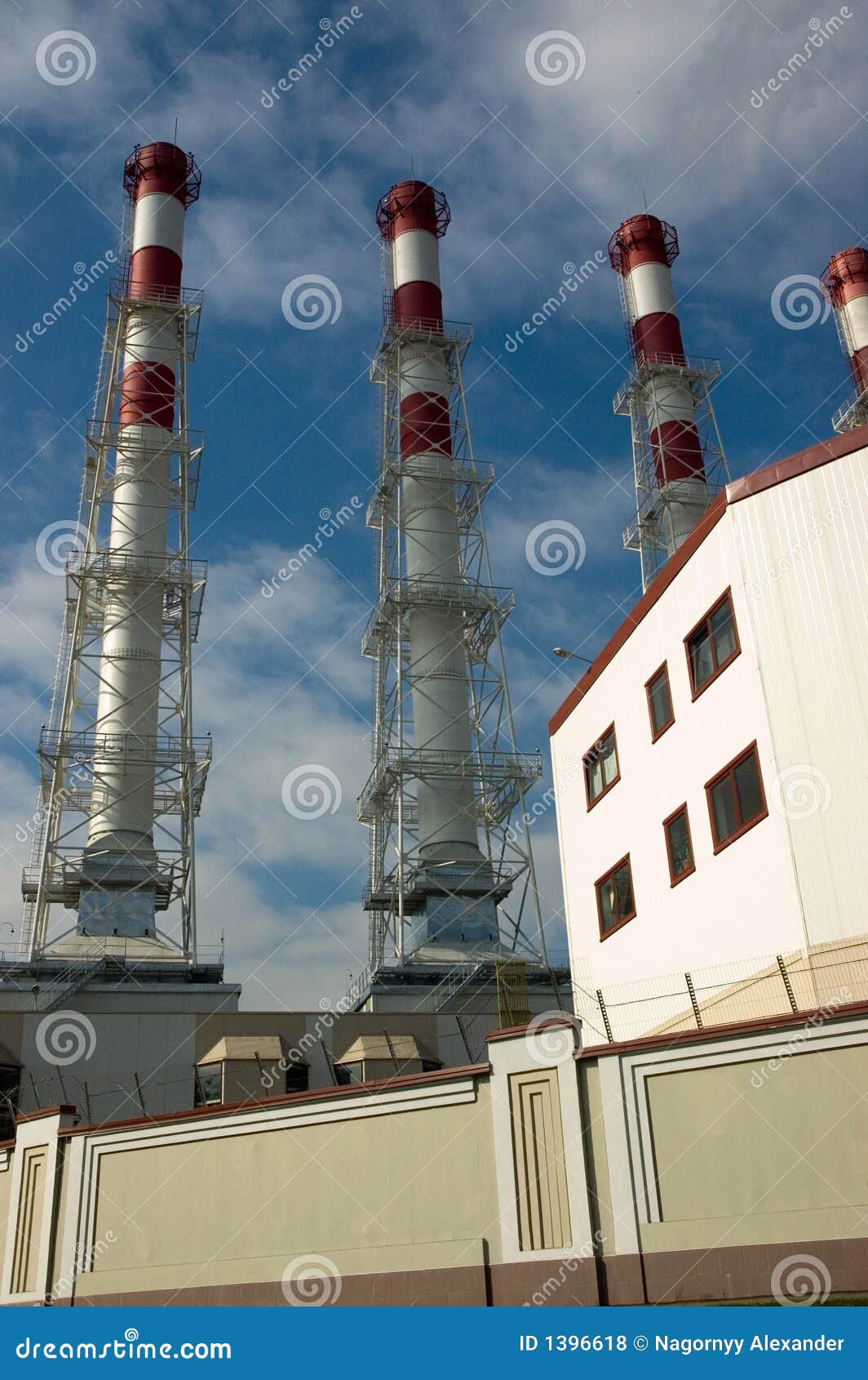 Cogeneration plant #2 stock photo. Image of combined, luminous - 1396618