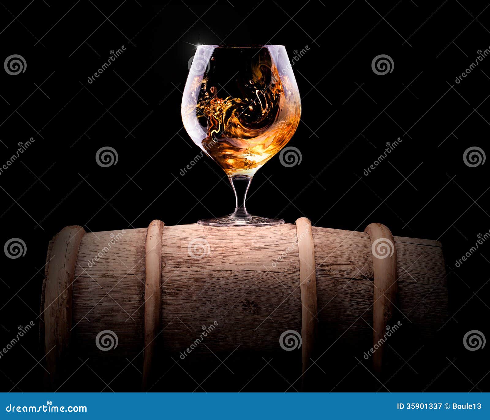 Cognac or Brandy on a Black Stock Image - Image of irish, rare: 35901337