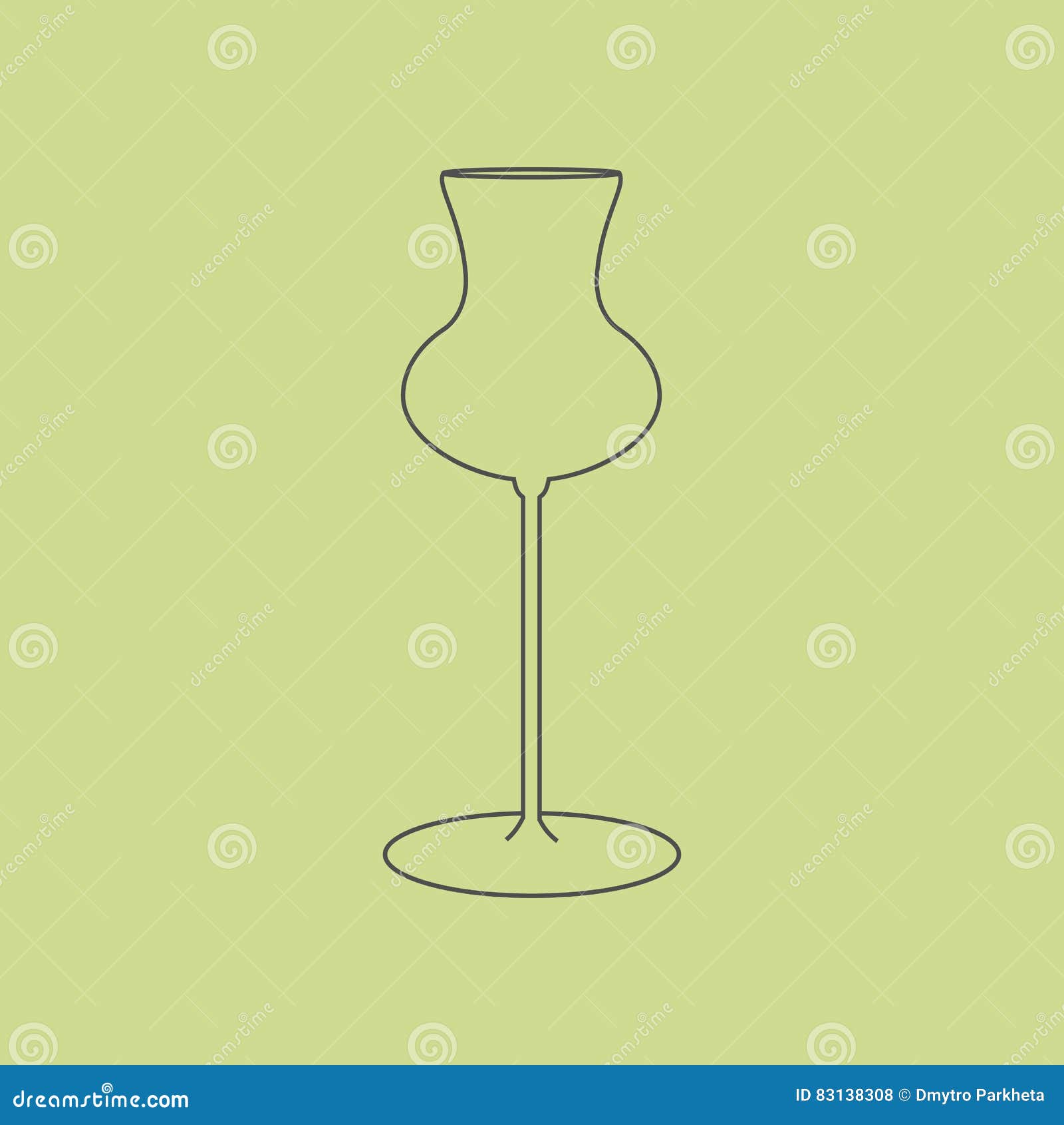 Cognac glass icon stock vector. Illustration of cocktail - 83138308