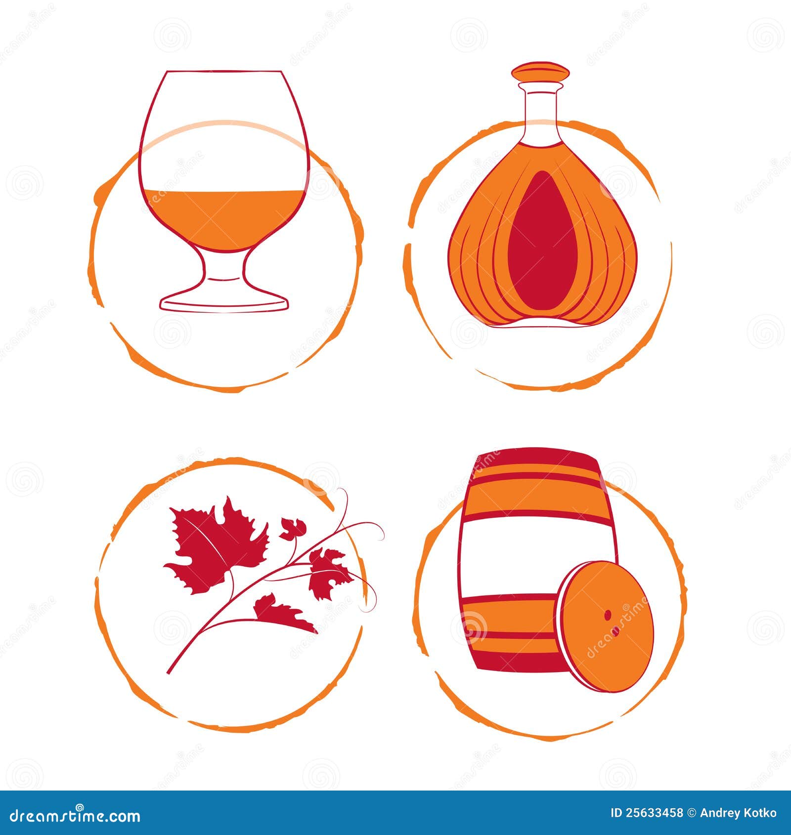 The cognac set stock vector. Illustration of color, drunk - 25633458