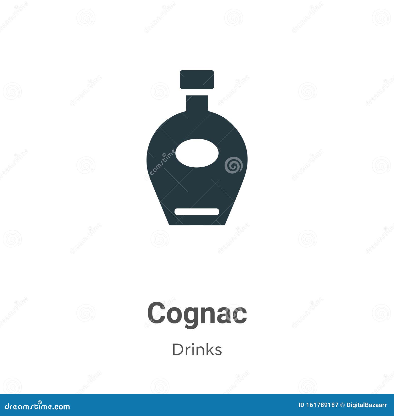 Cognac Vector Icon on White Background. Flat Vector Cognac Icon Symbol ...