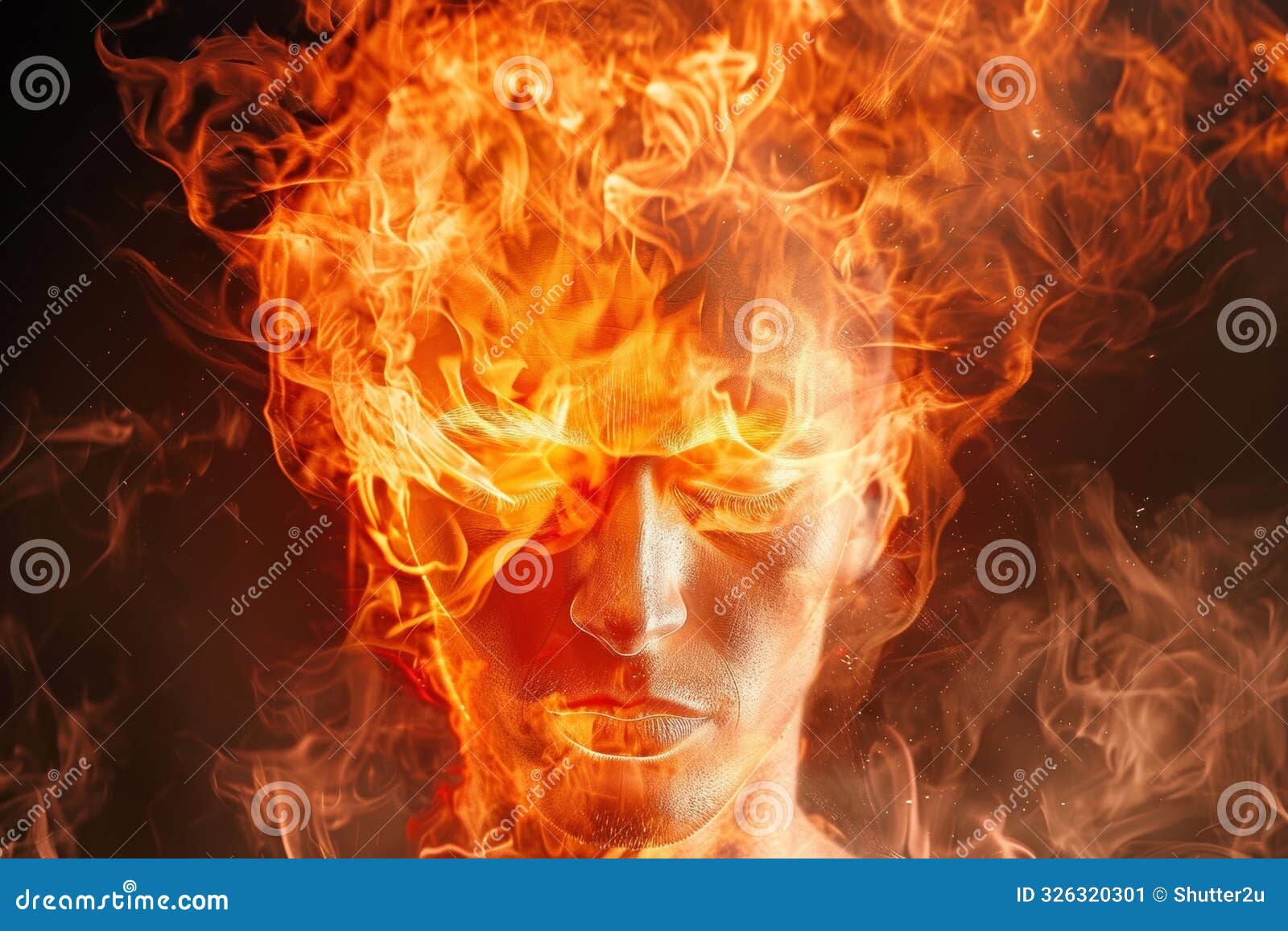 Cognition on Fire the Heat of Intense Thinking and Creativity Stock ...
