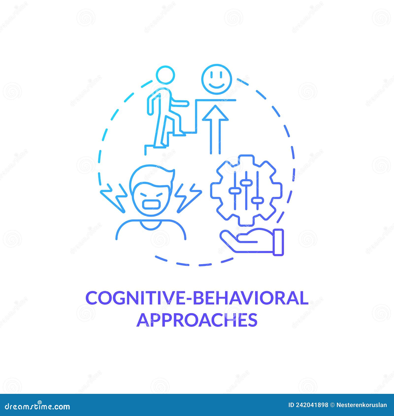 Cognitive Behavioral Approaches Blue Gradient Concept Icon Stock Vector ... Cognitive Behavioral Approaches Blue Gradient Concept Icon Stock Vector ...