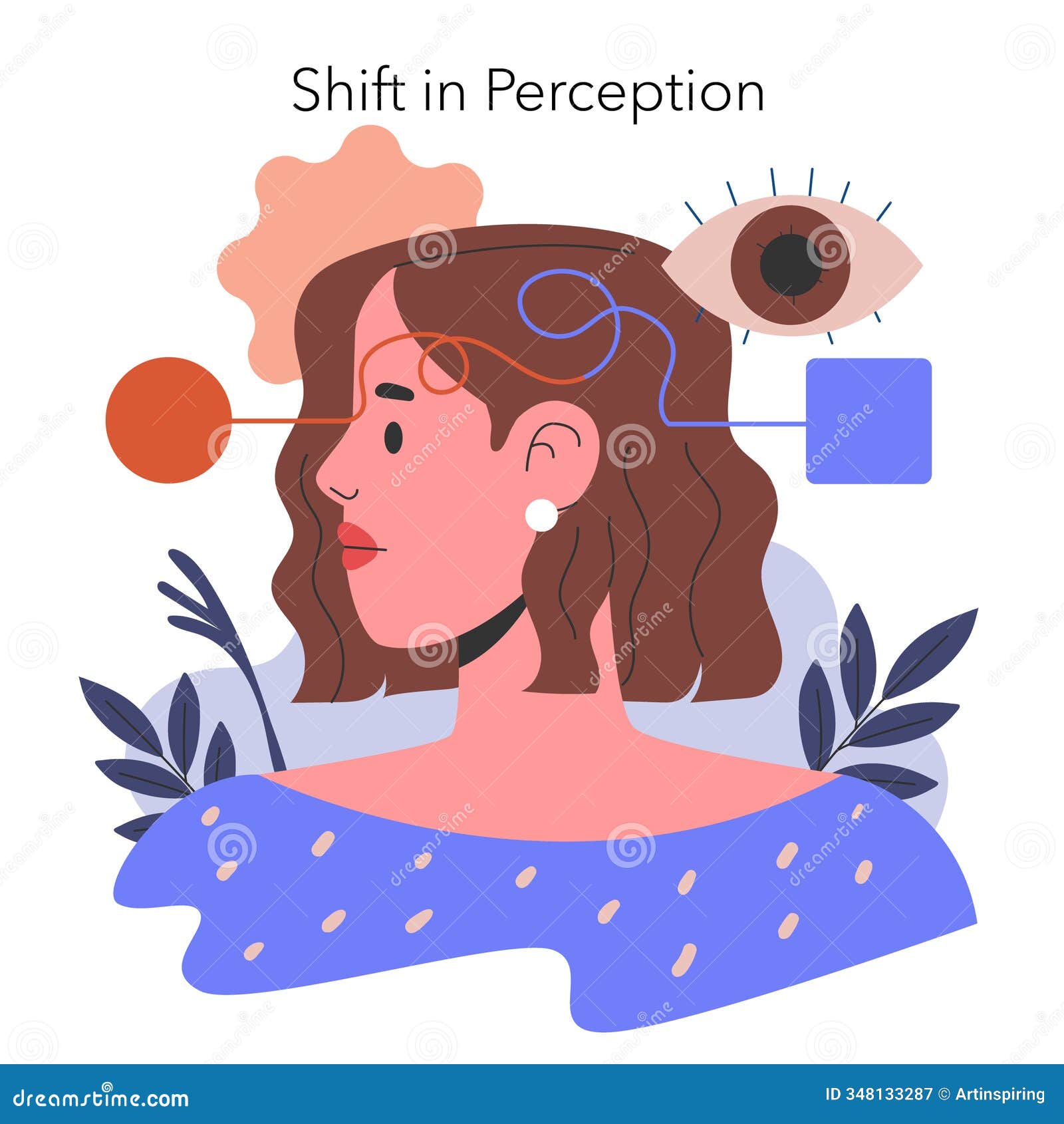 Cognitive Bias. Flat Vector Illustration Stock Illustration - Illustration of mental, bias ...