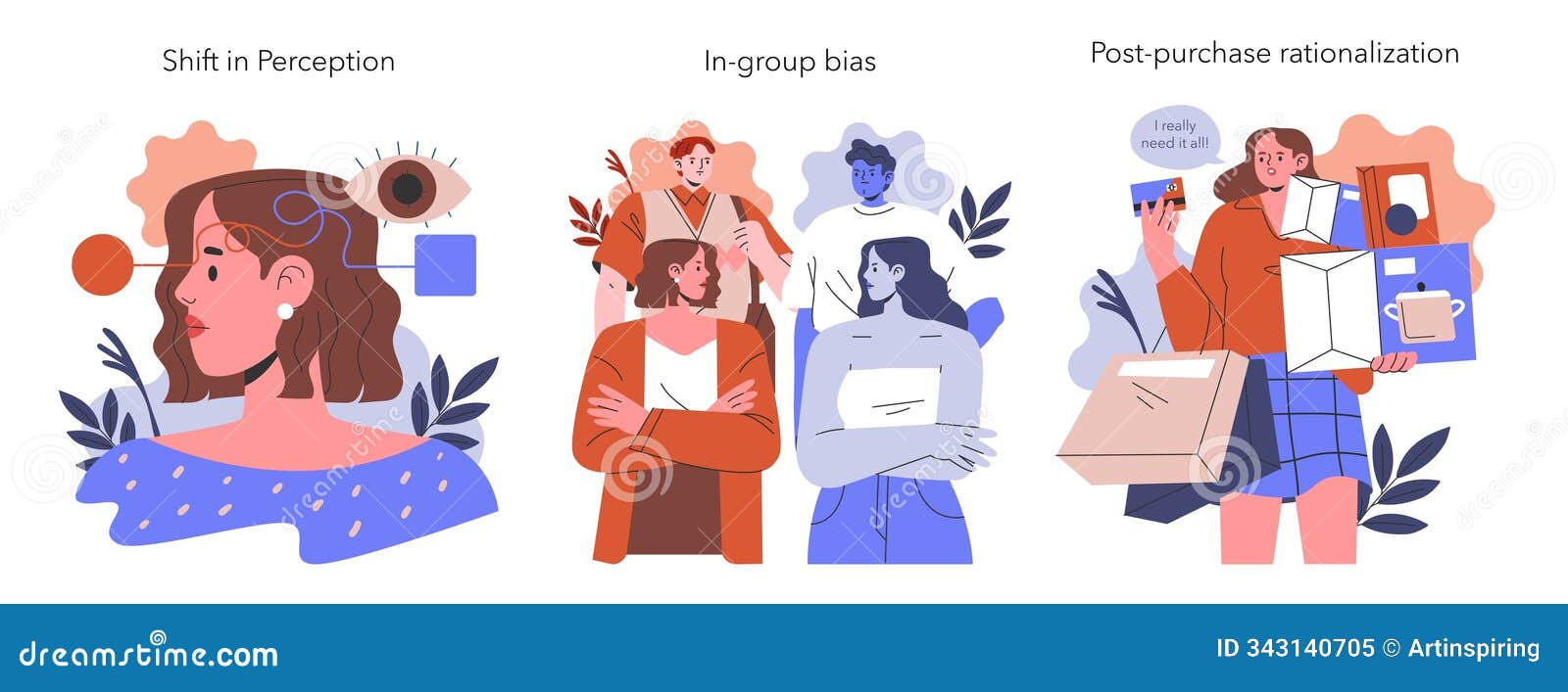 Cognitive Bias RGB Color Icon Vector Illustration | CartoonDealer.com ...