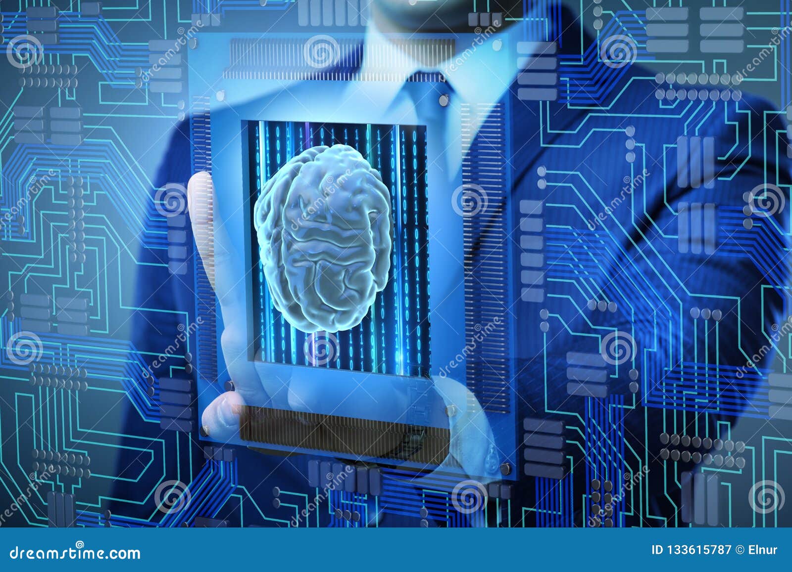 The Cognitive Computing Concept As Modern Technology Stock Image ...