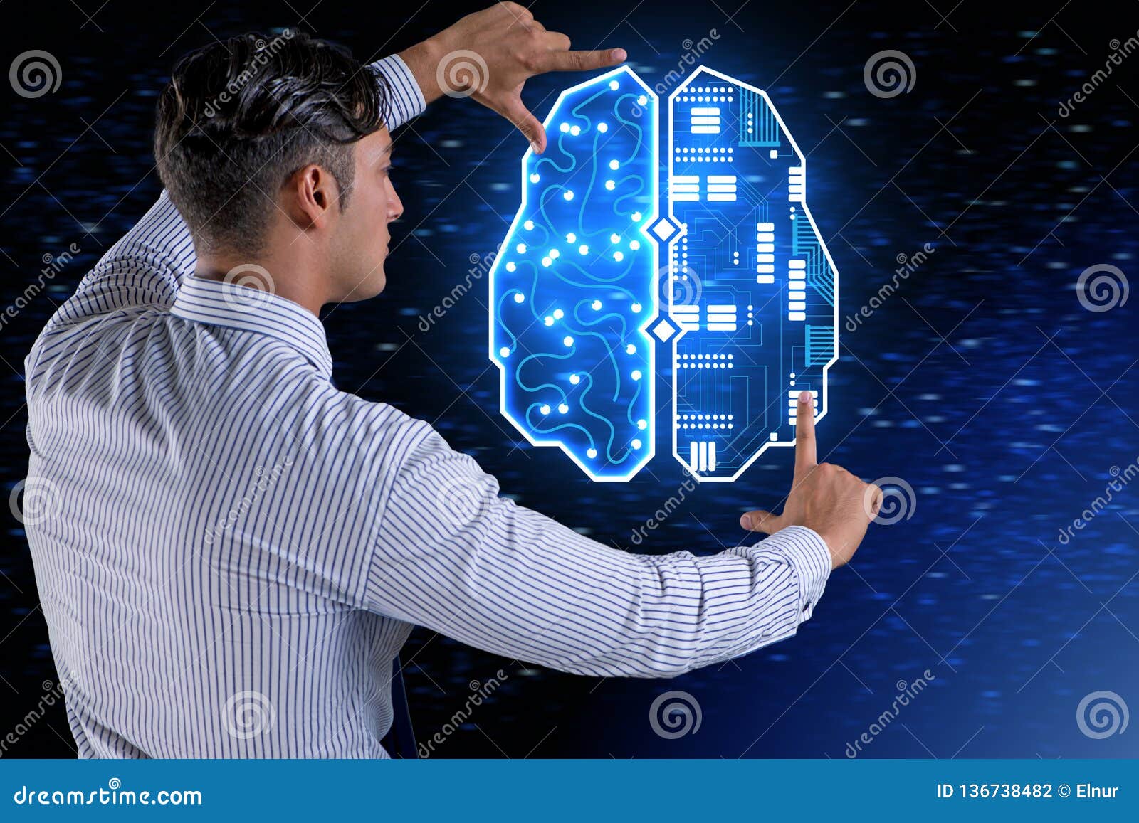The Cognitive Computing Concept As Modern Technology Stock Photo ...