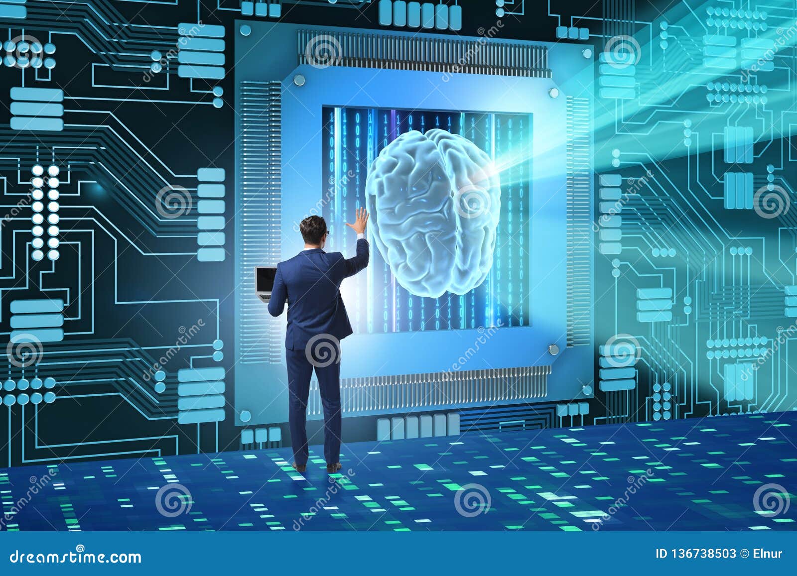 The Cognitive Computing Concept As Modern Technology Stock Image ...